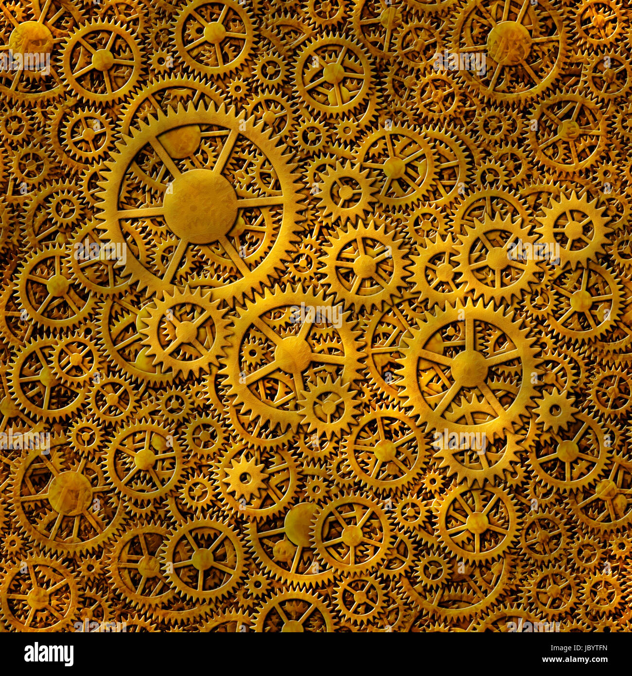 Digital illustration of multiple layers of both interlocking and loose ...