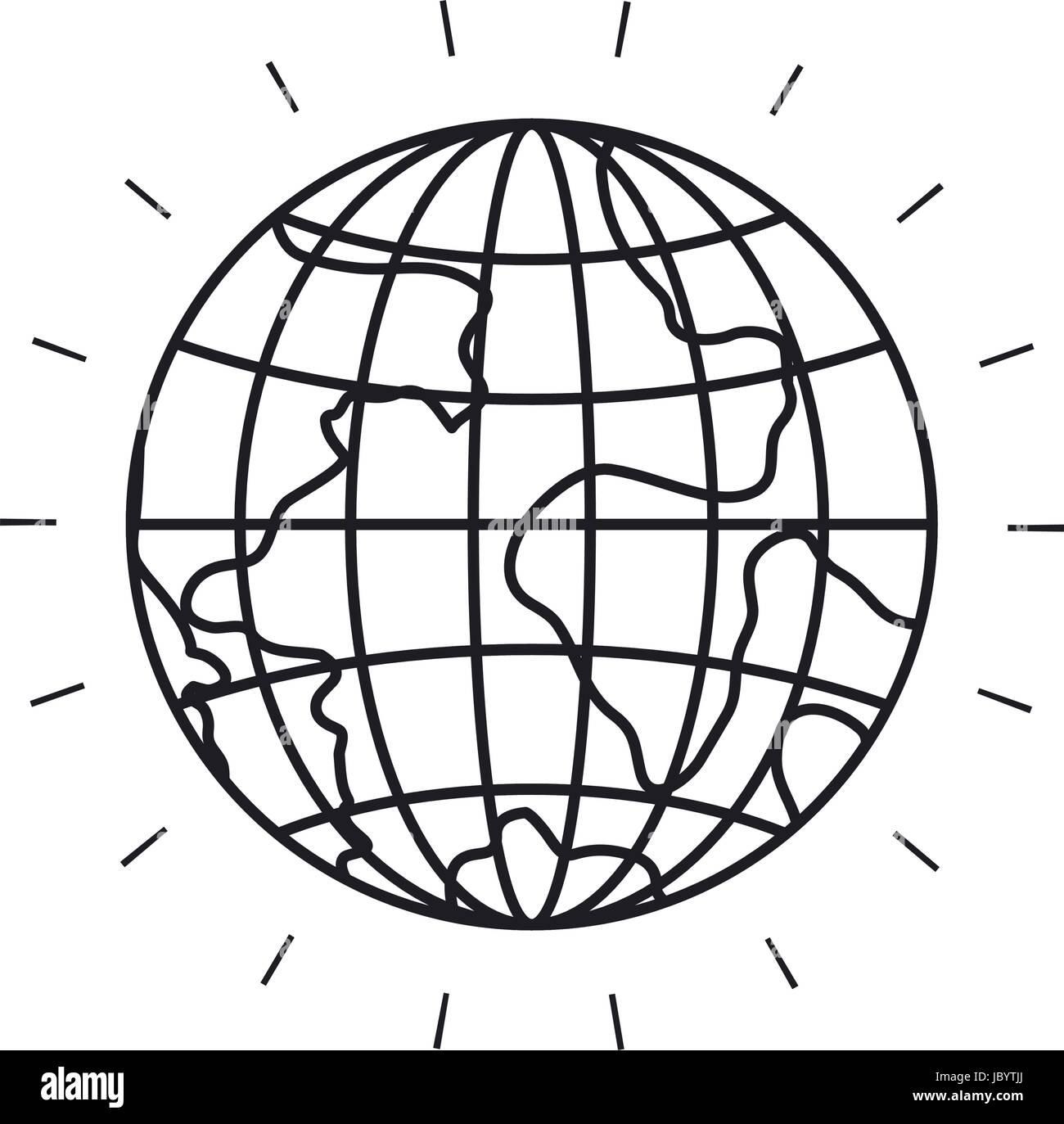silhouette front view globe earth world Stock Vector Image & Art - Alamy