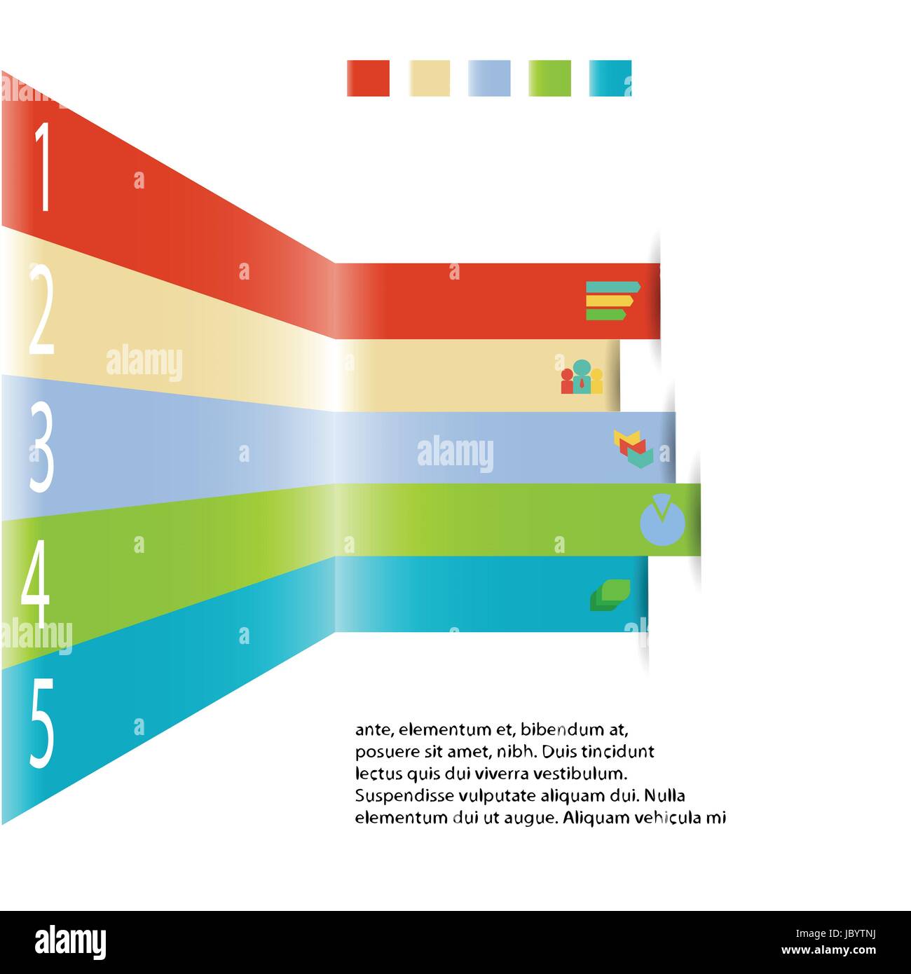 colorful illustration with Modern info graphic element for business ...