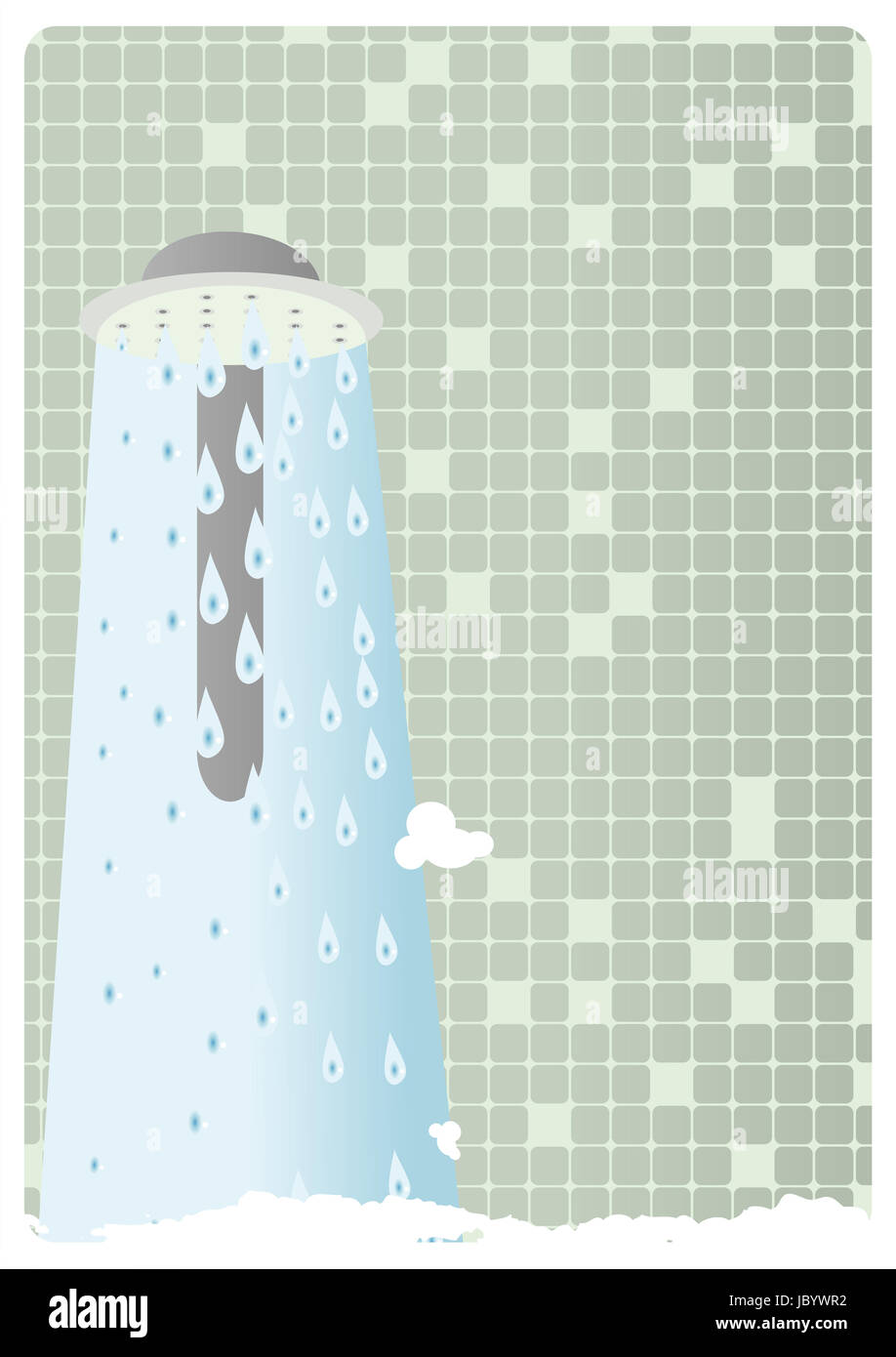 Warm shower background - vector illustration Stock Photo - Alamy