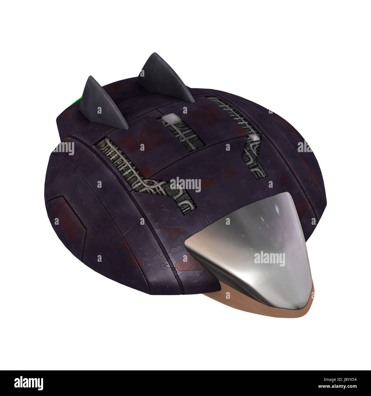 3D digital render of a science fiction aliens spaceship isolated on ...