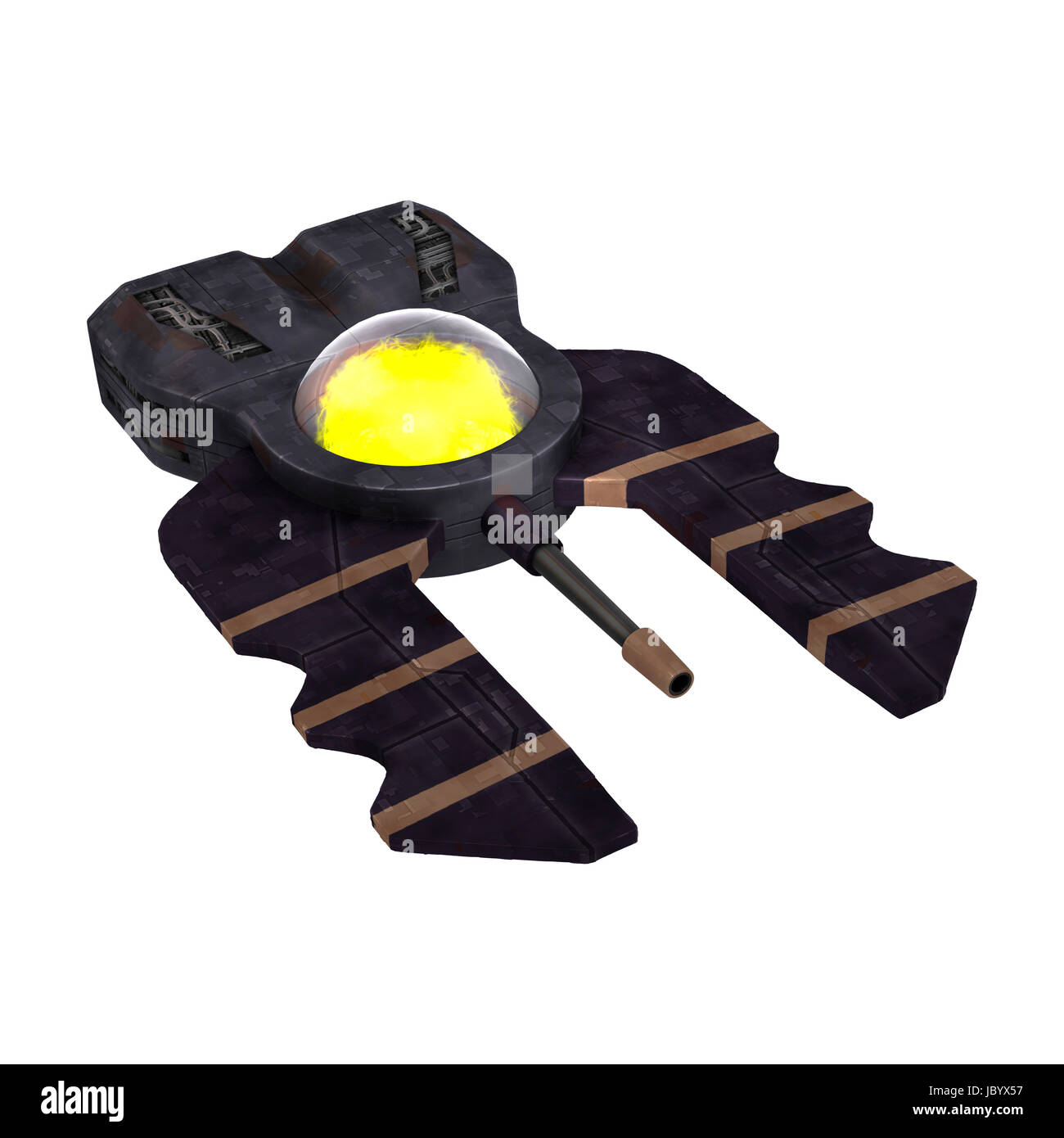 3D digital render of a science fiction aliens drone isolated on white ...