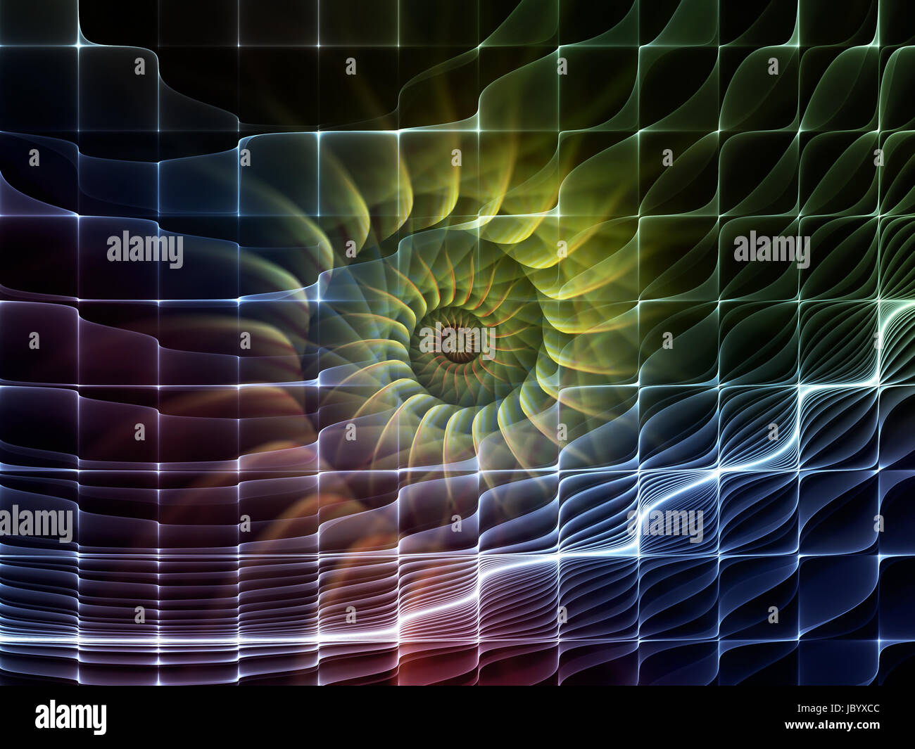 Geometry of Space series. Arrangement of conceptual grids, curves and ...