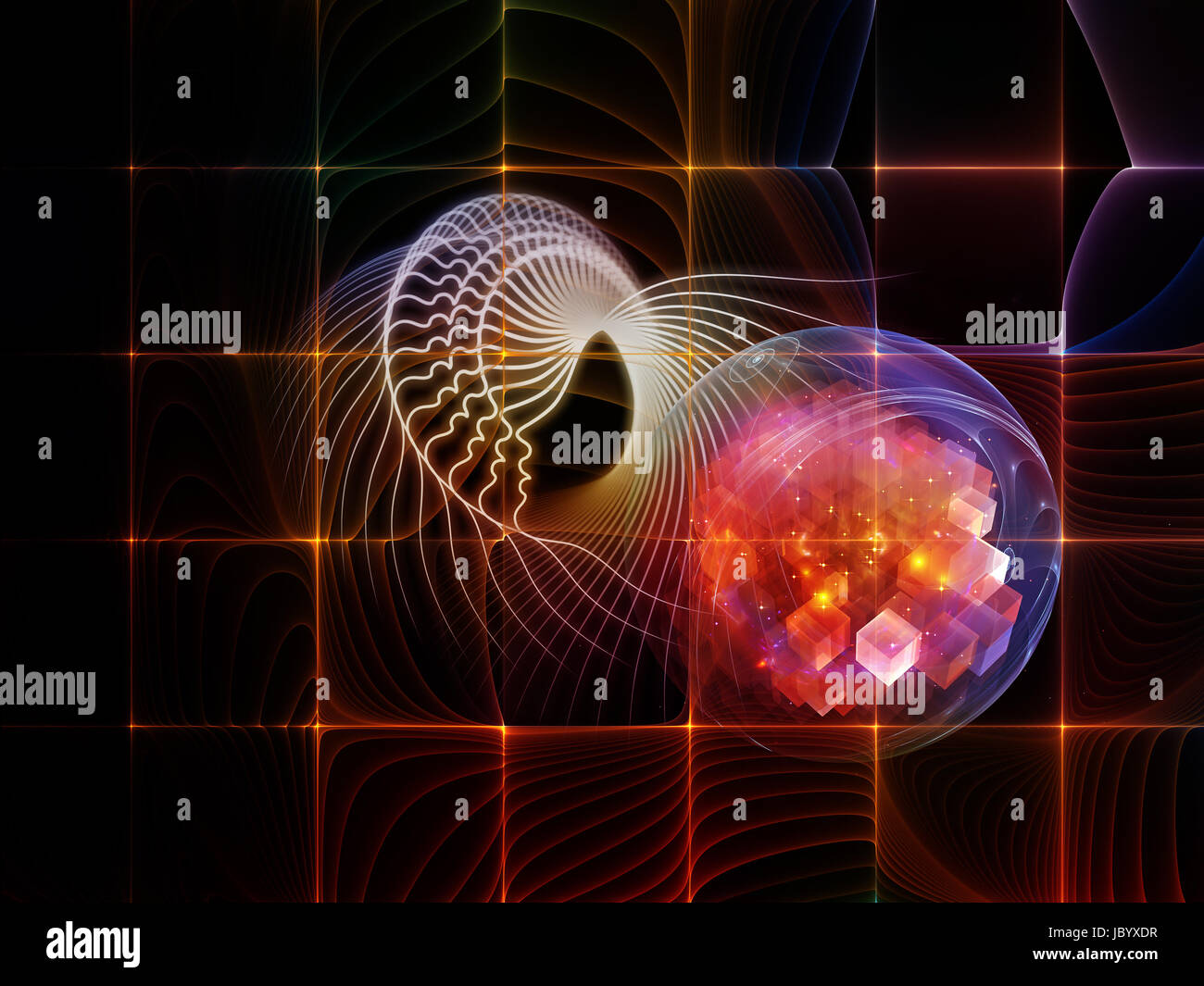 Strange Geometry series. Background composition of line drawing, math ...
