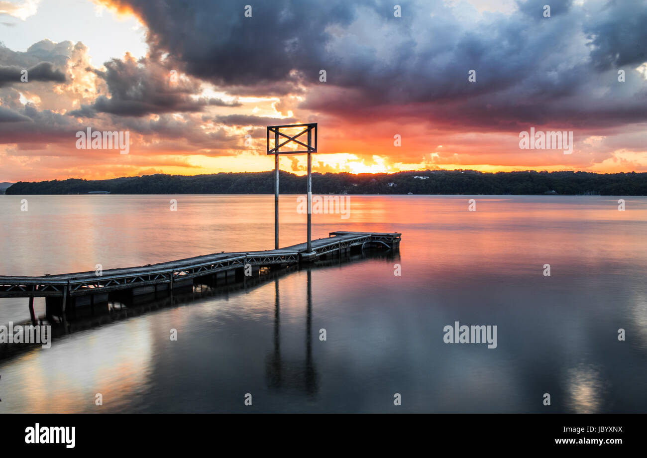 Long Exposure Sunset Colorful Reflection Stock Photo - Alamy