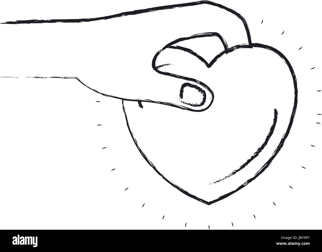 Coin holding human hand fingers Black and White Stock Photos & Images ...