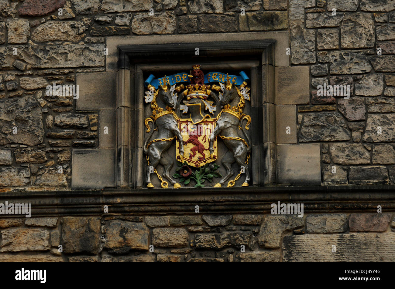 Edinburgh Castle Coat of Arms Detail - Scotland Stock Photo - Alamy