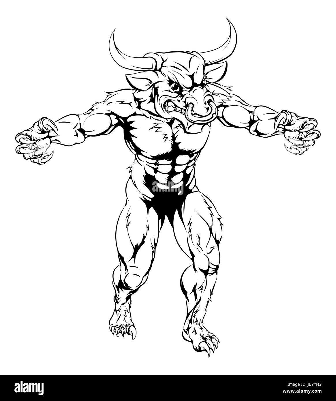 Cartoon minotaur Cut Out Stock Images & Pictures - Alamy