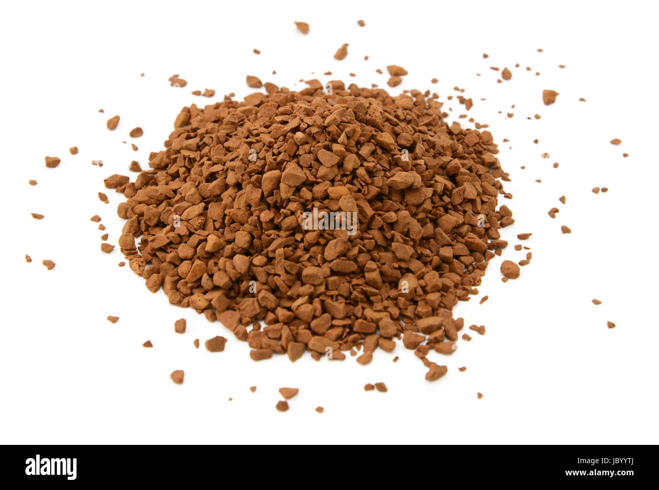 Heap of instant coffee granules, isolated on a white background Stock ...