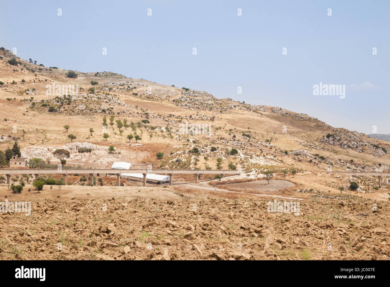 Typical landscape sceneries of southern Sicily, locations are between ...