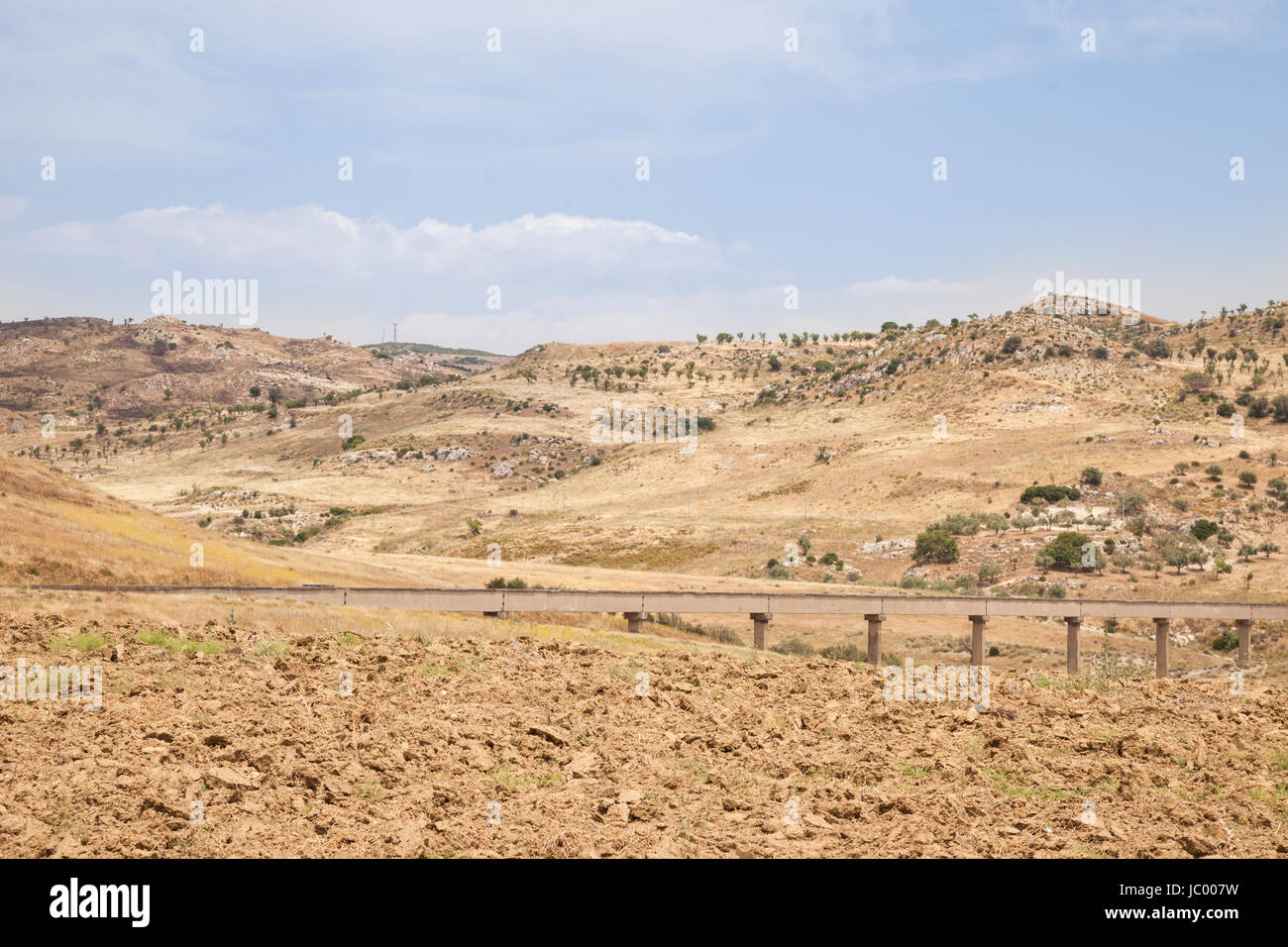 Typical landscape sceneries of southern Sicily, locations are between ...
