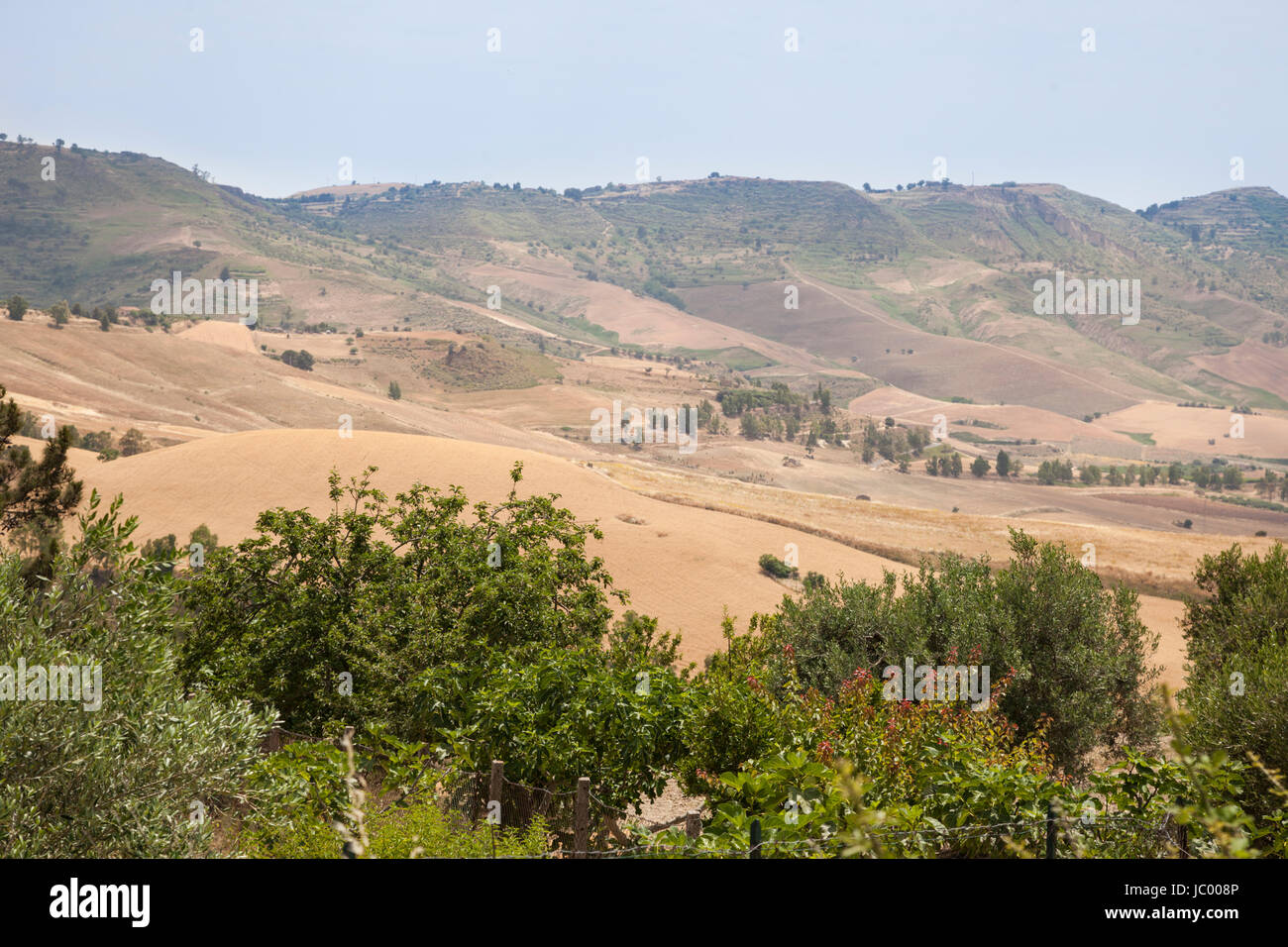 Typical landscape sceneries of southern Sicily, locations are between ...