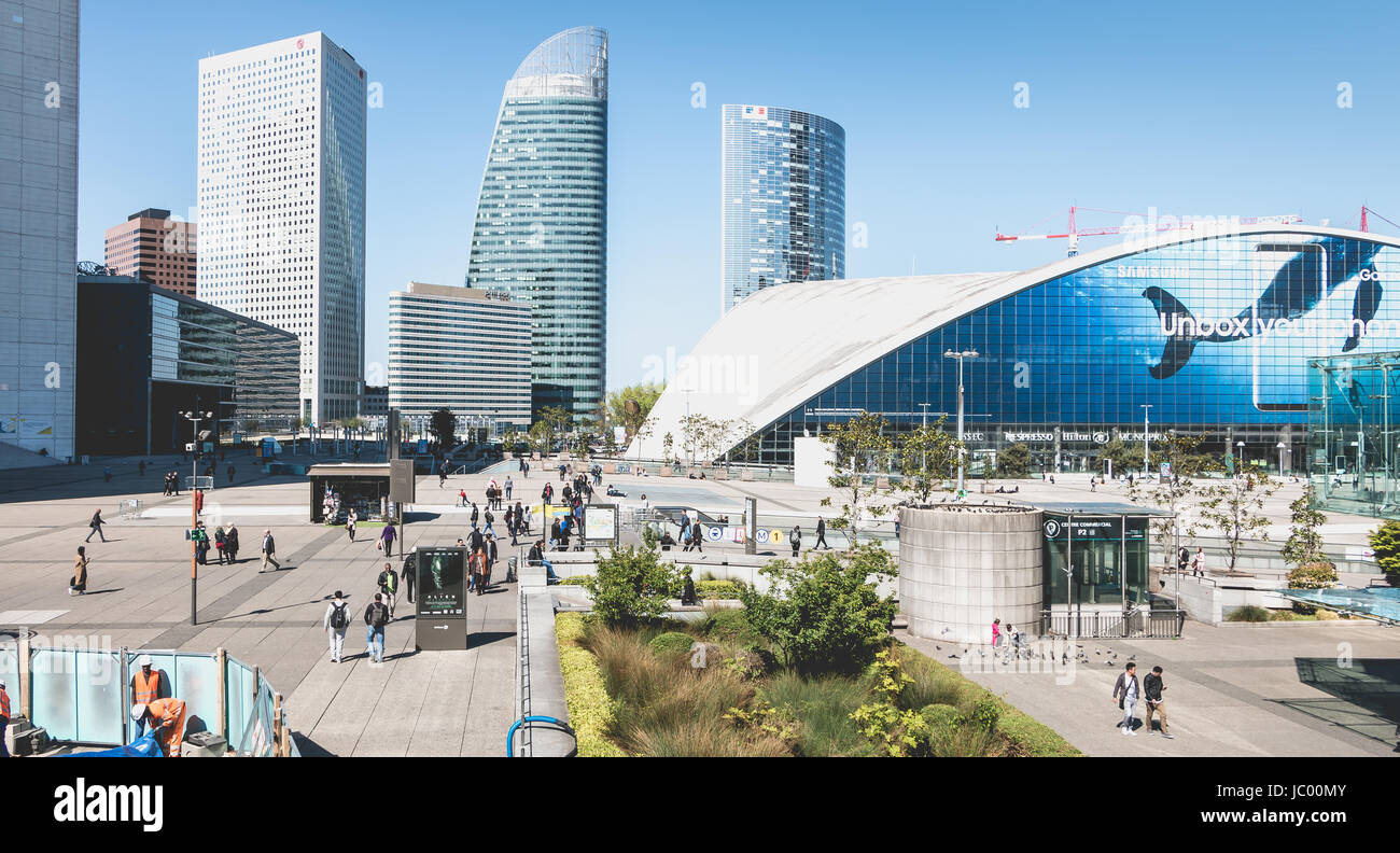Nanterre, FRANCE, May 09, 2017 - An overview of the major buildings of ...