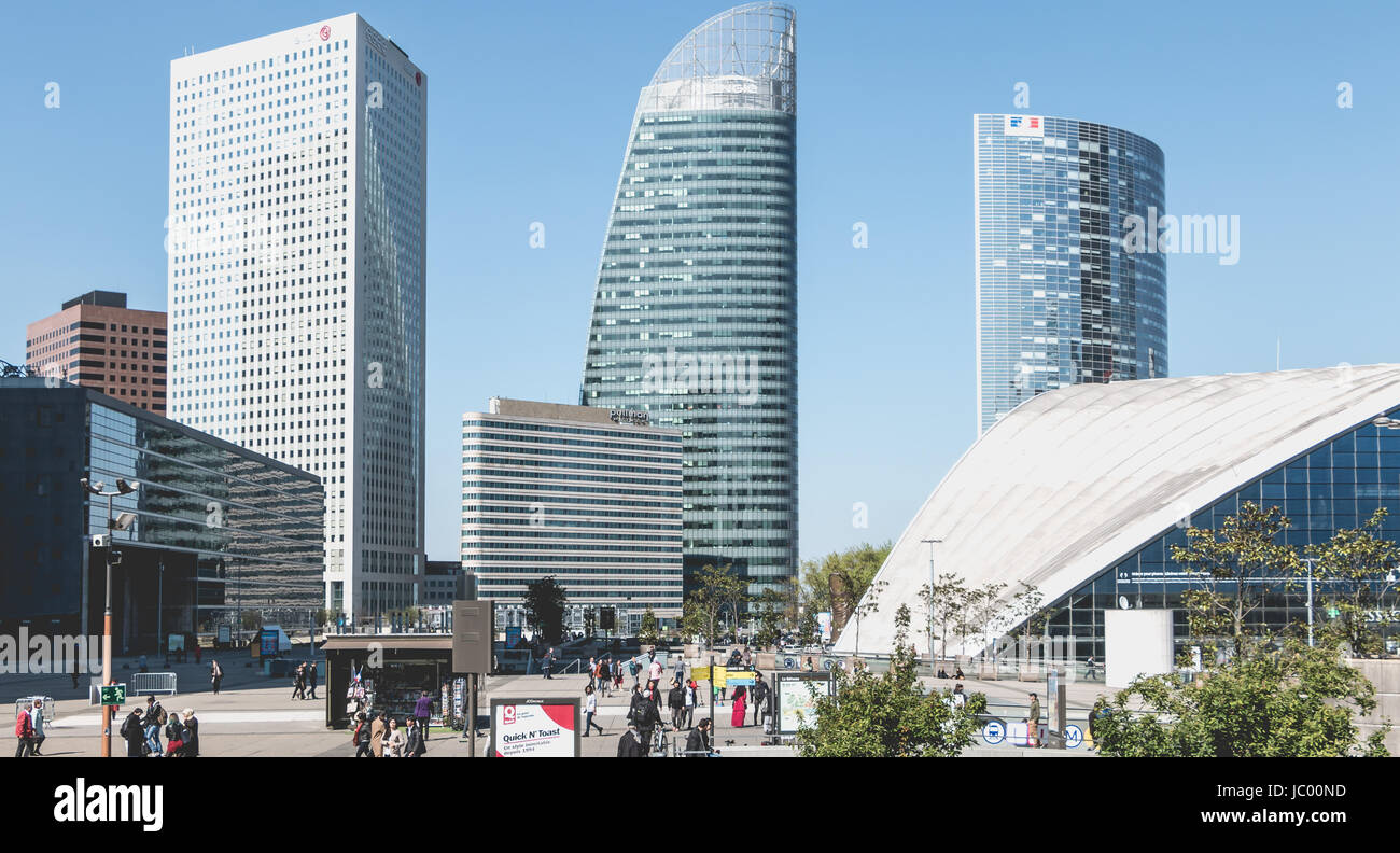 Nanterre, FRANCE, May 09, 2017 - An overview of the major buildings of ...