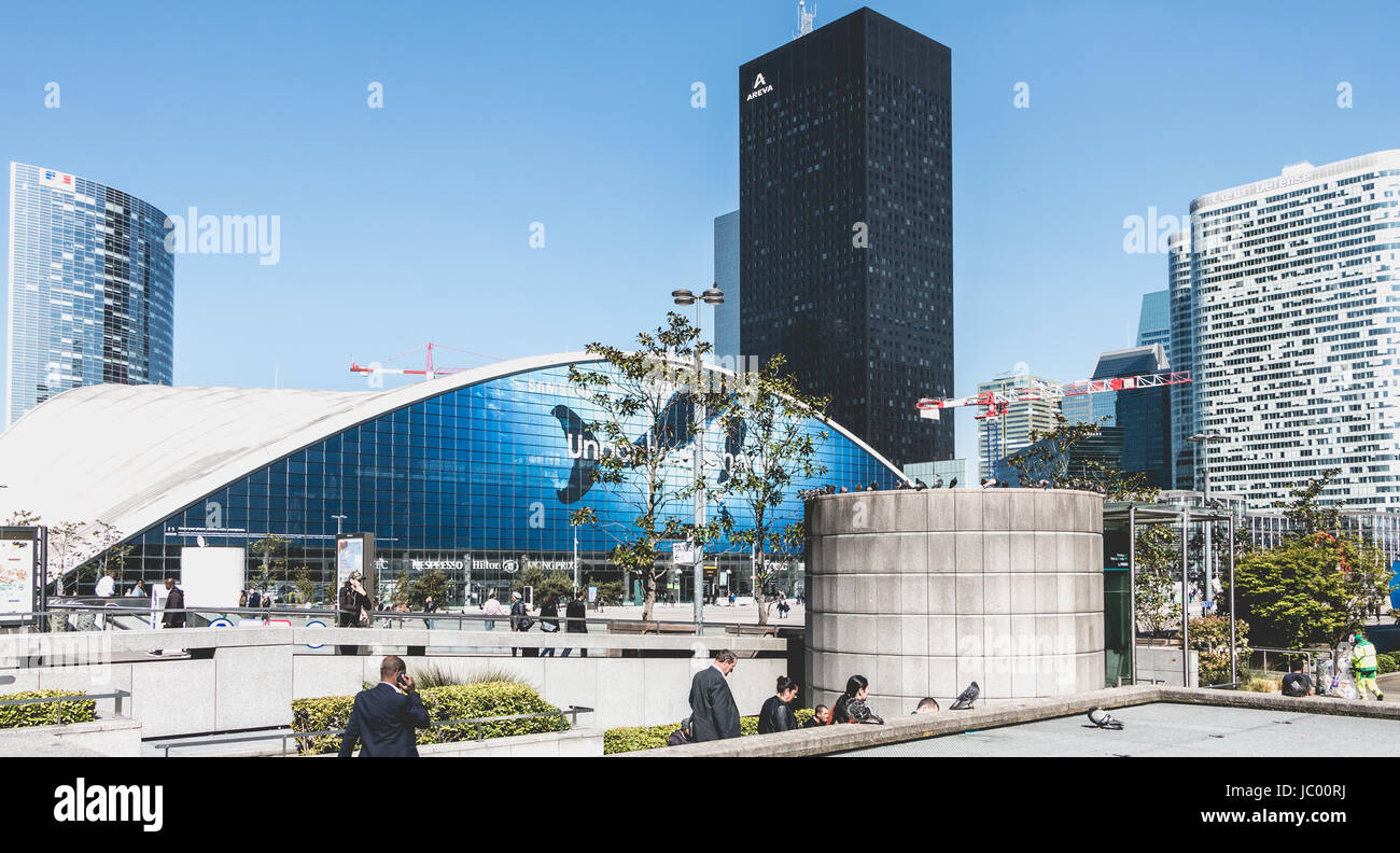 Nanterre, FRANCE, May 09, 2017 - An overview of the major buildings of ...