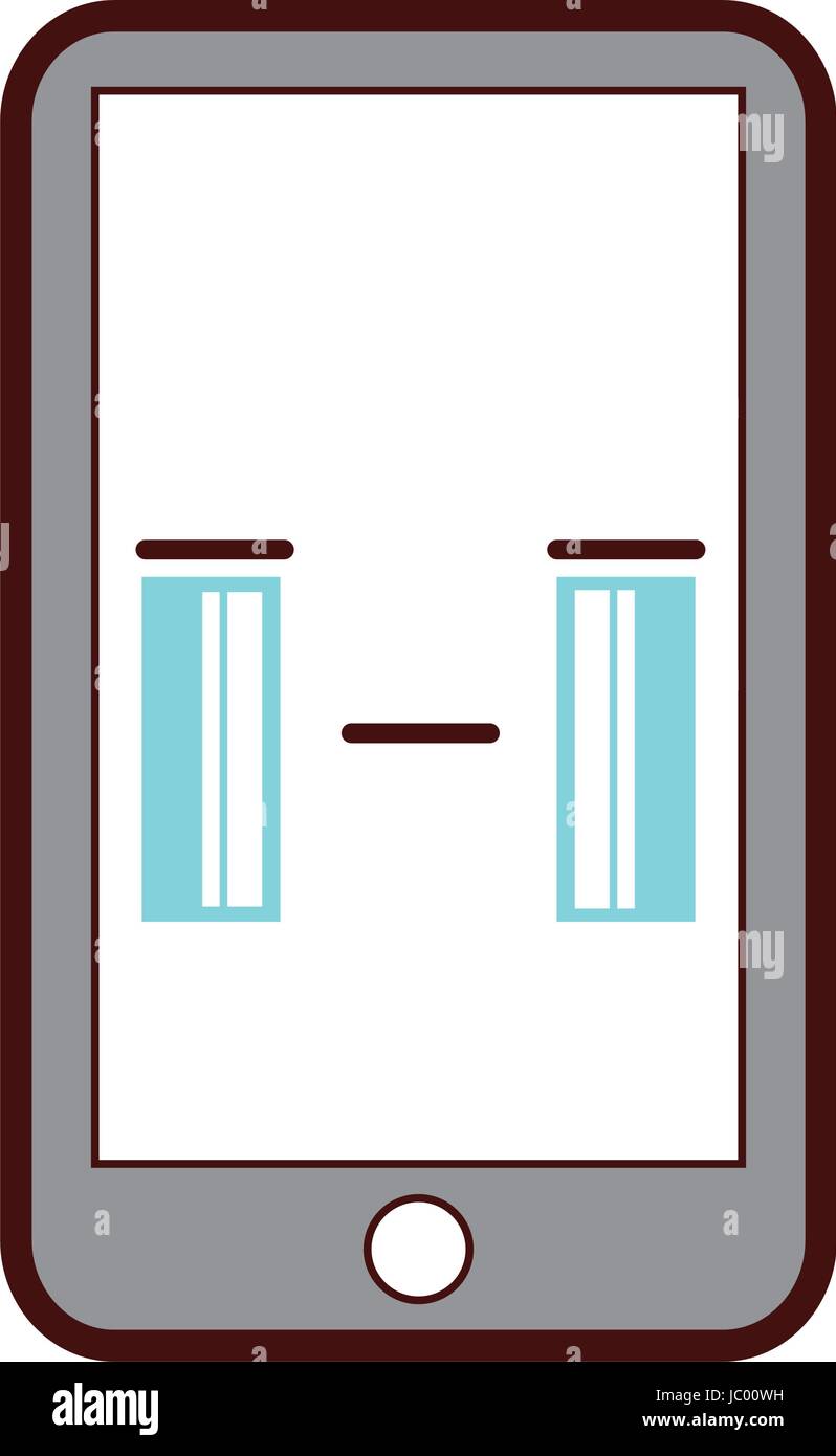 smartphone device comic character Stock Vector Image & Art - Alamy