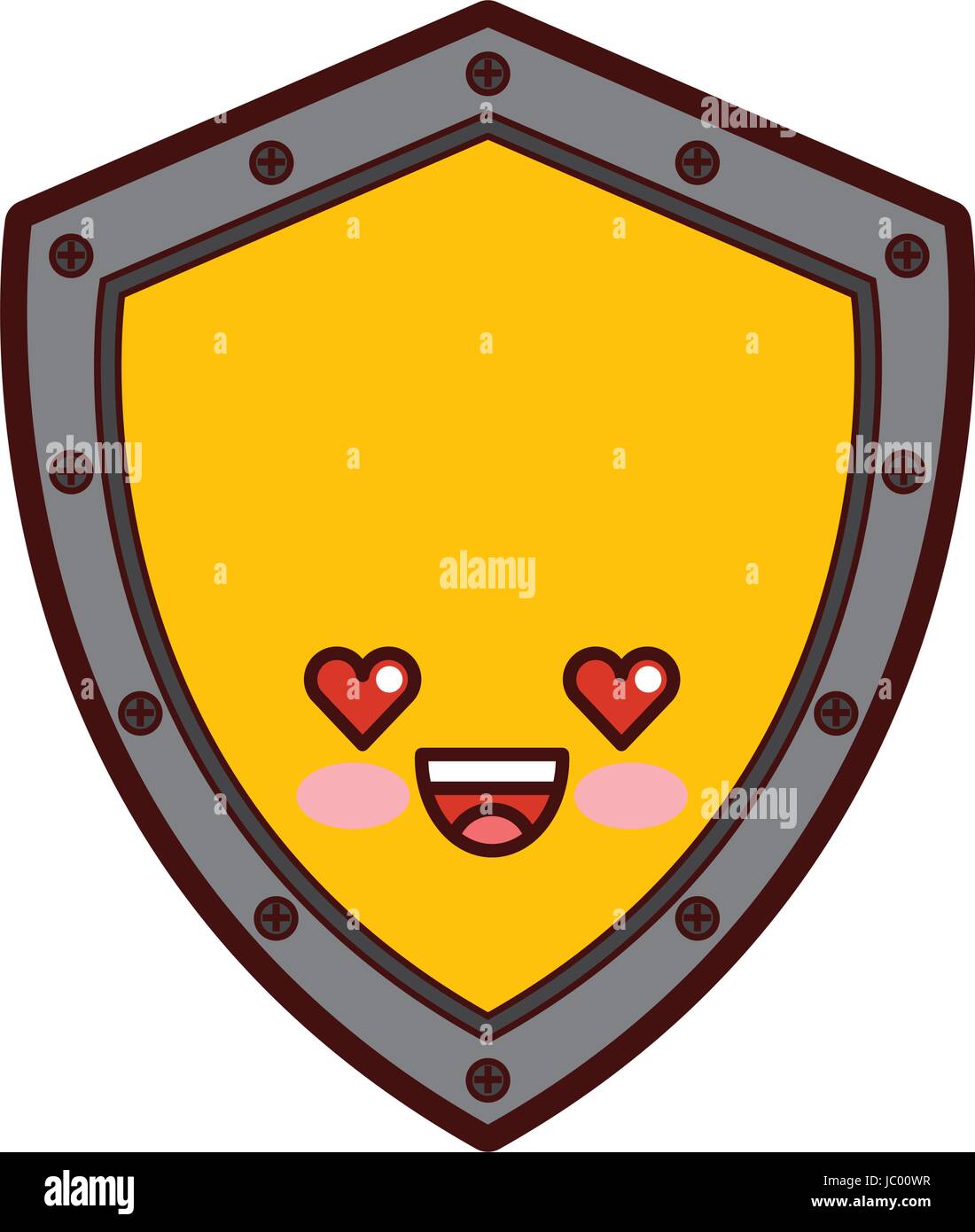 shield security kawaii character Stock Vector Image & Art - Alamy
