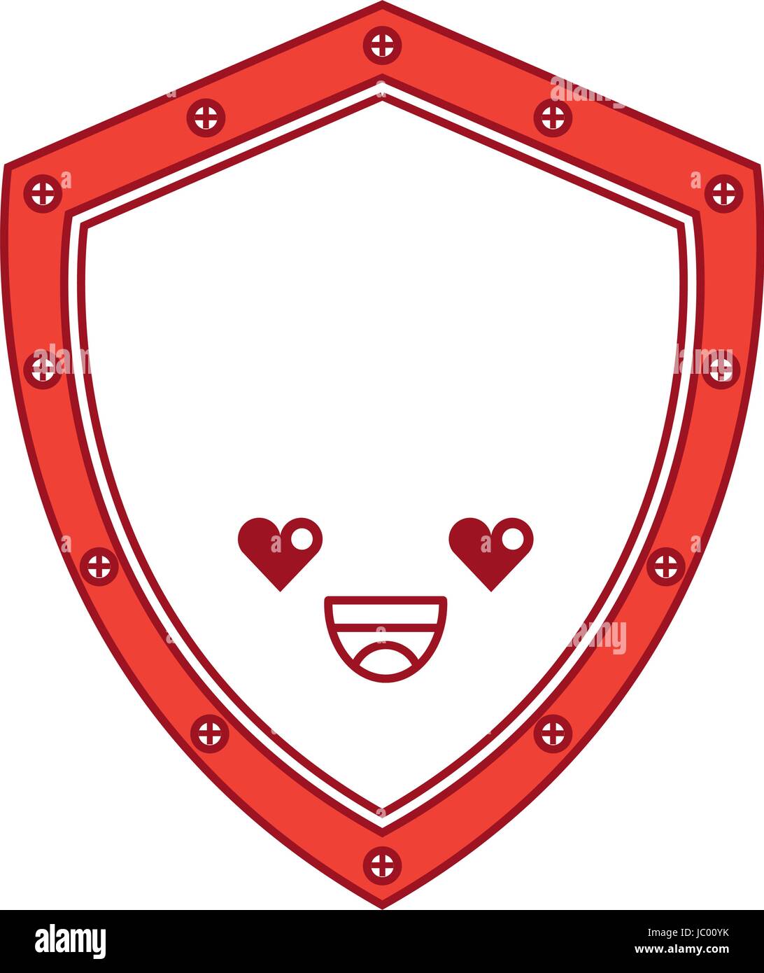 shield security kawaii character Stock Vector Image & Art - Alamy