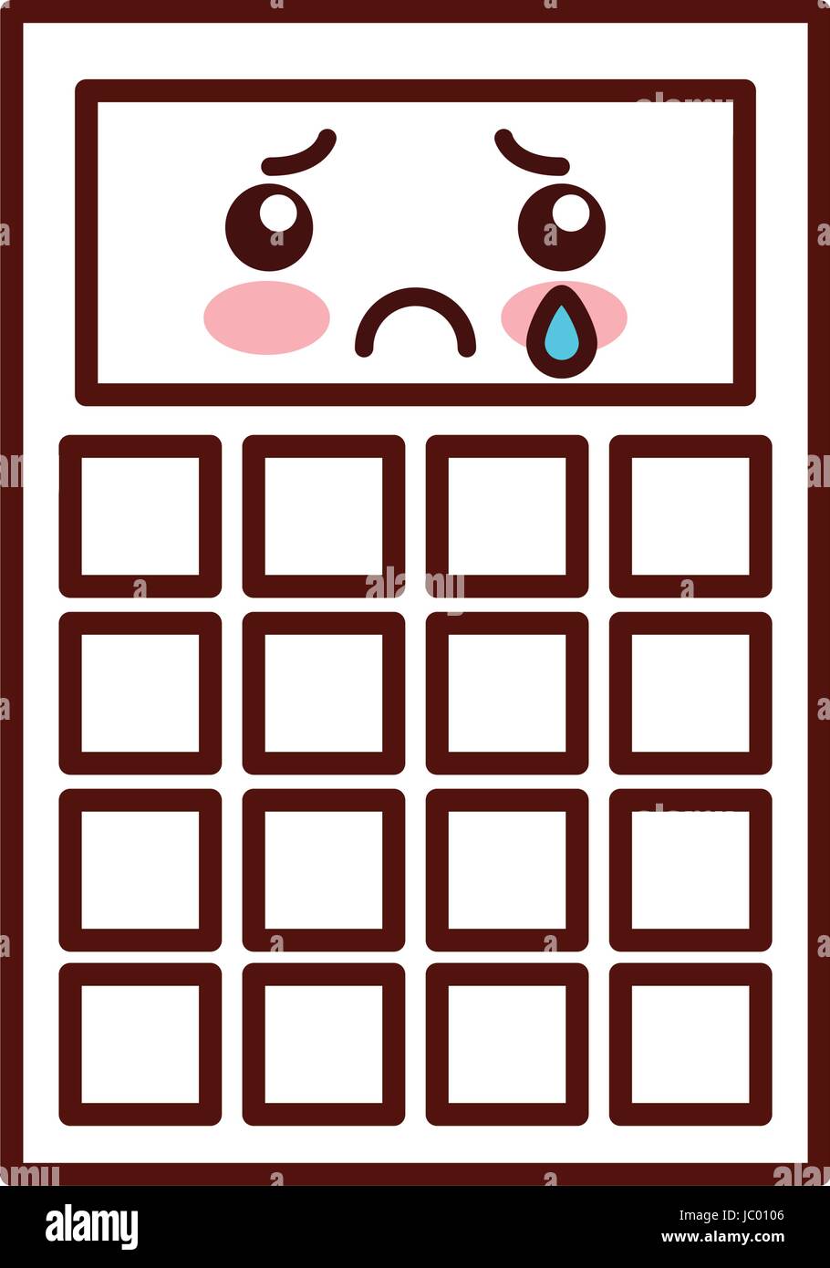 calculator math kawaii character Stock Vector Image & Art - Alamy