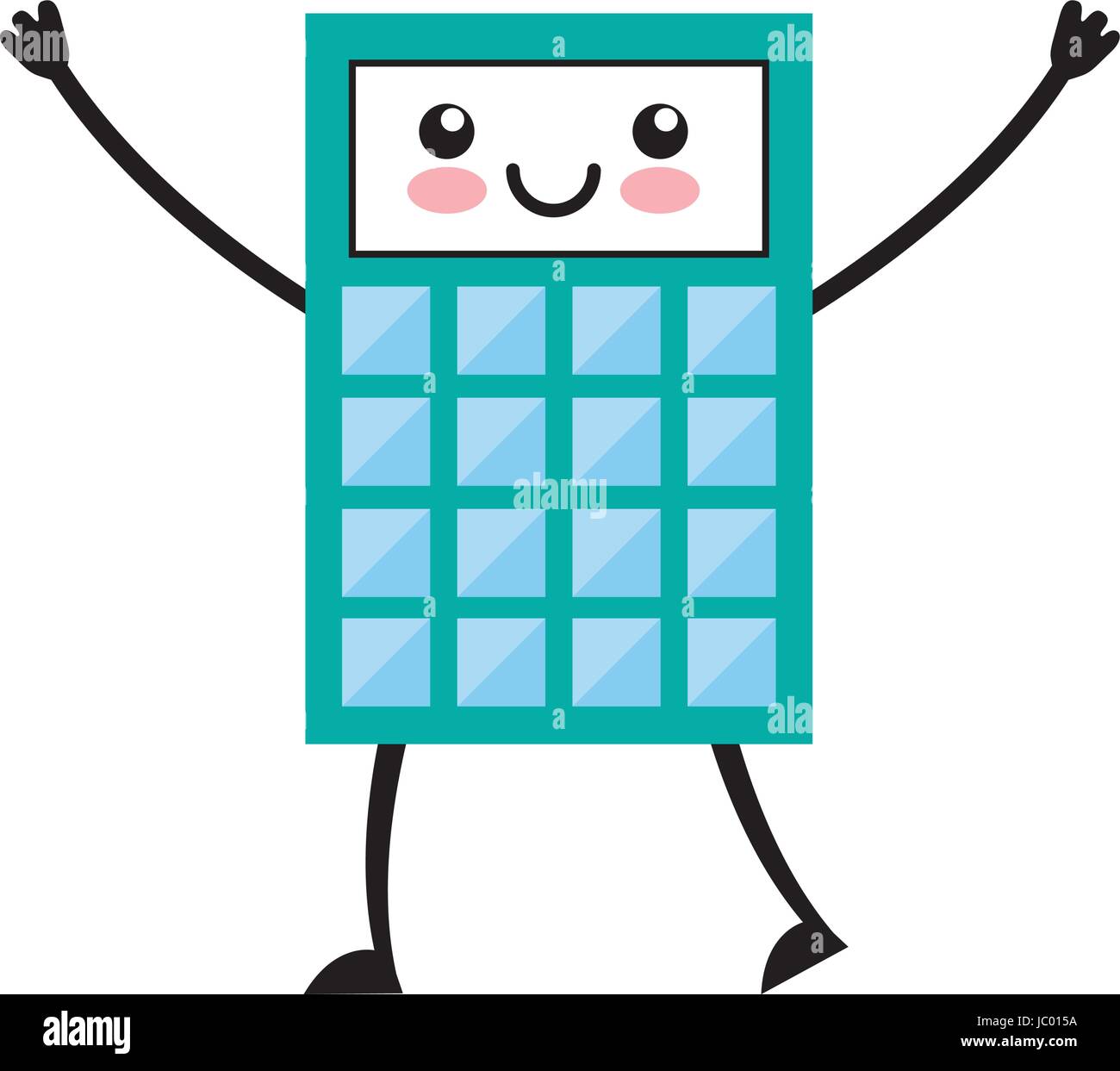 calculator math kawaii character Stock Vector Image & Art - Alamy