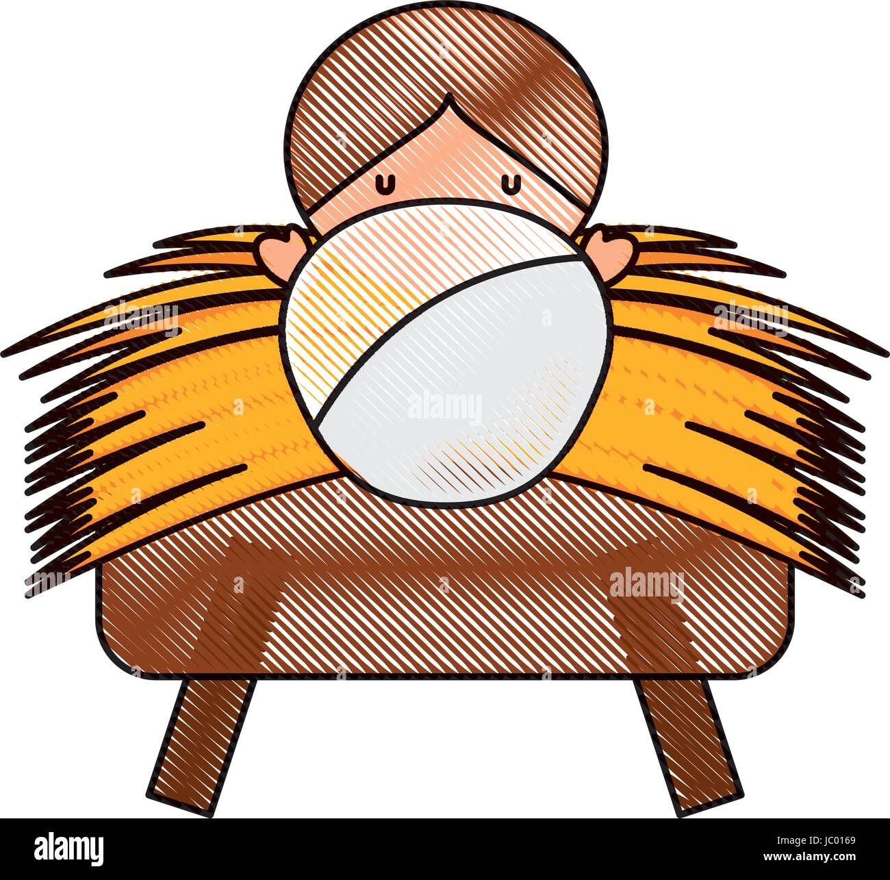 Baby in the cradle Stock Vector Images - Alamy
