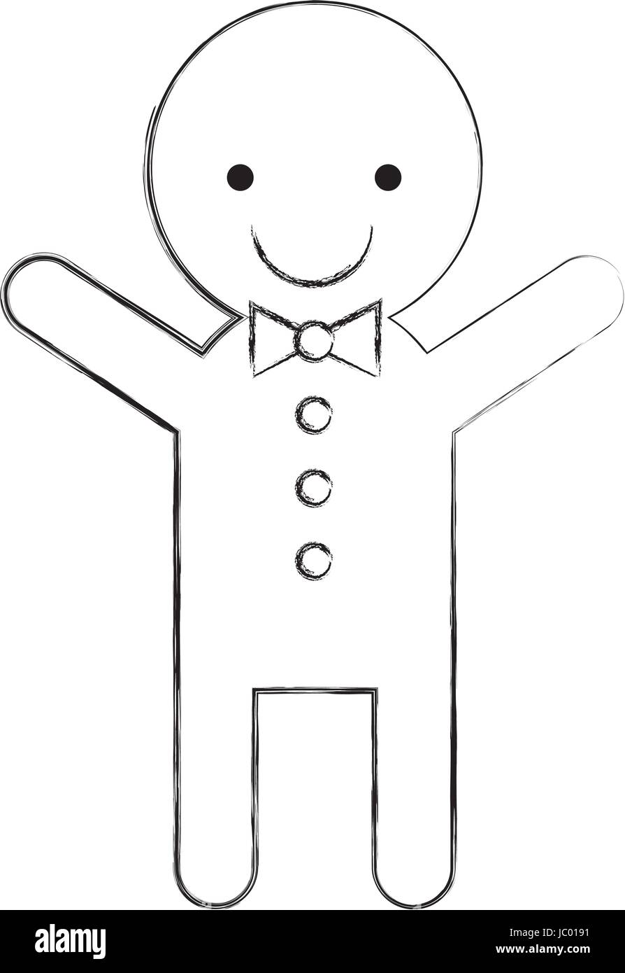 Christmas gingerbread card Black and White Stock Photos & Images - Alamy