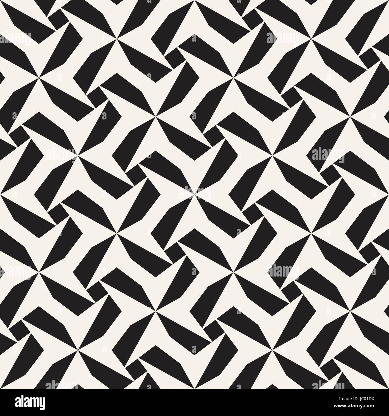 Seamless black and white cross shape lattice pattern. Abstract ...