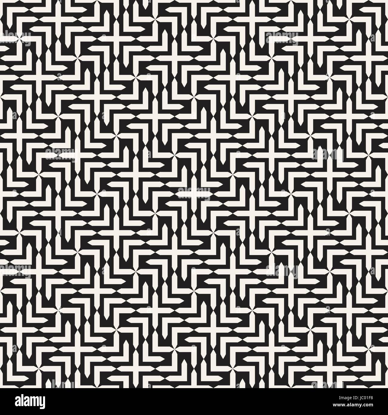 Vector seamless cross tiling pattern. Modern stylish geometric lattice ...