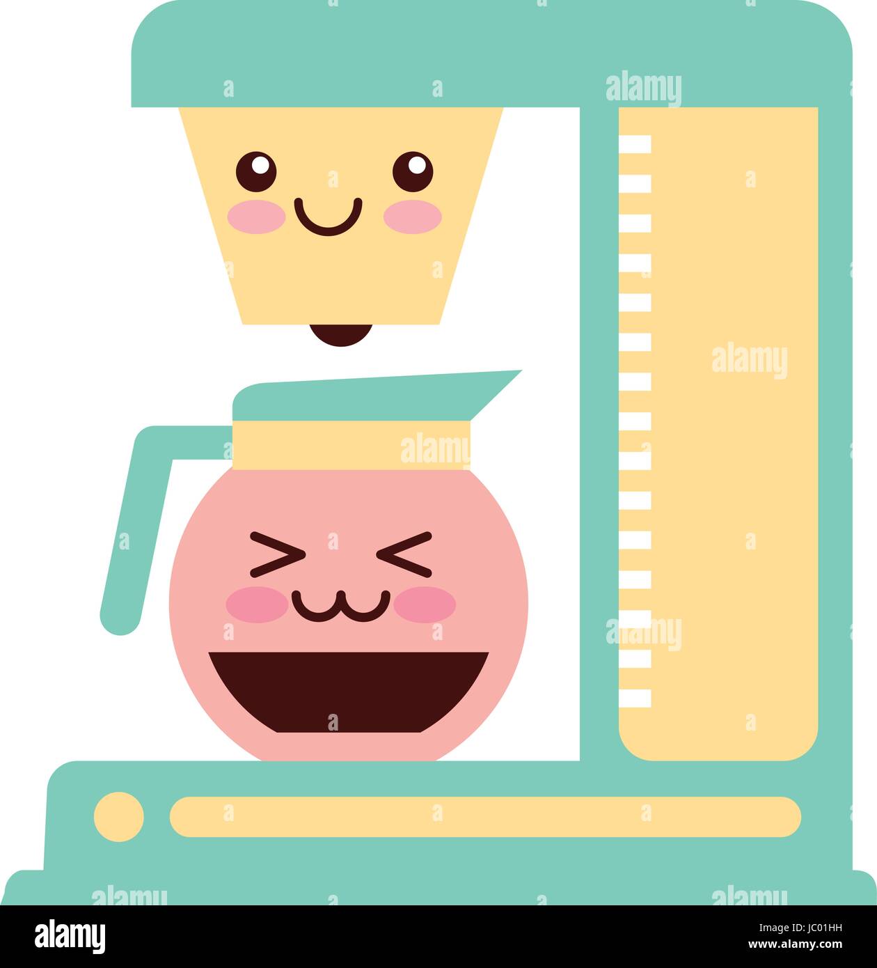 coffee machine kawaii character Stock Vector Image & Art - Alamy