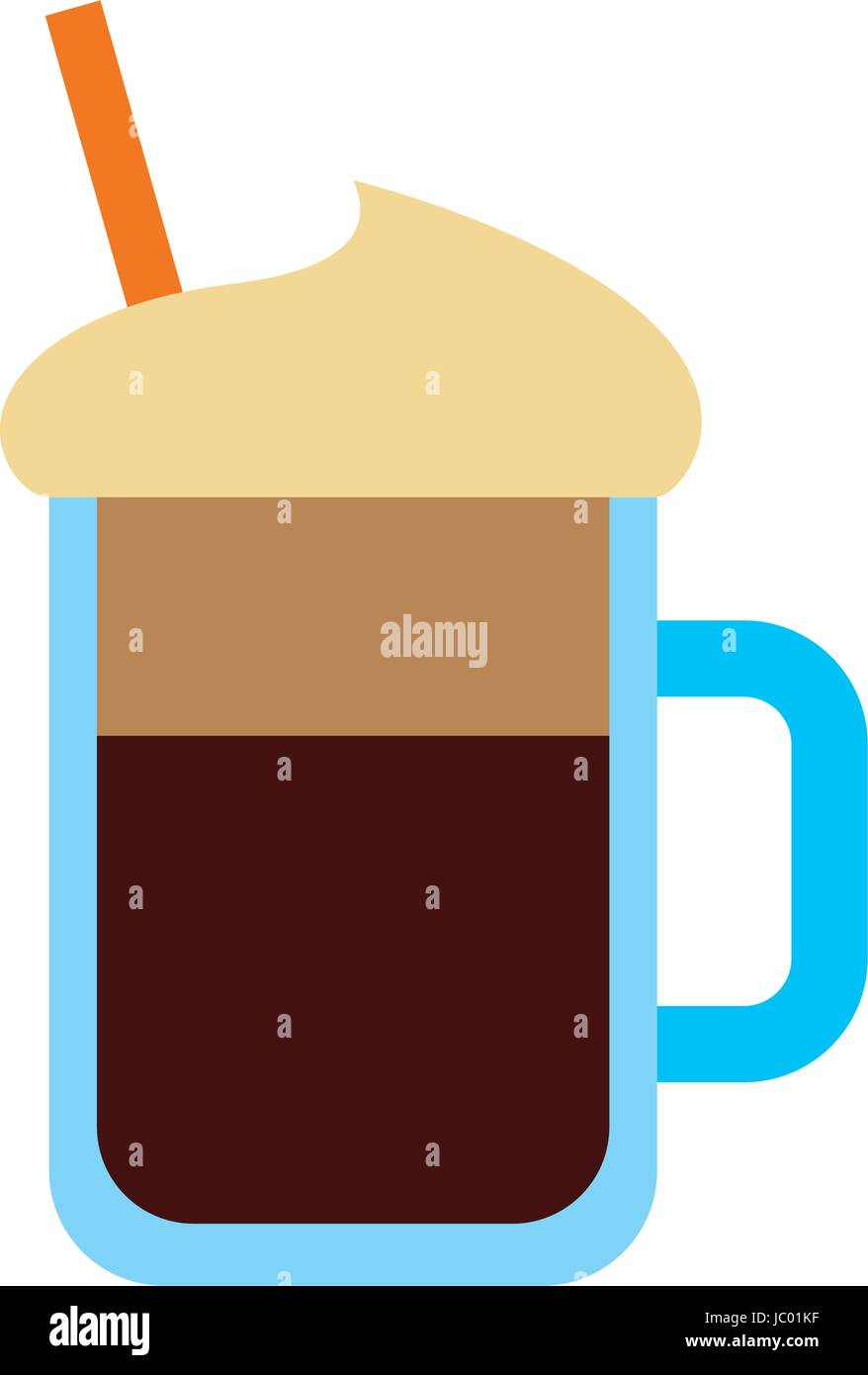 iced coffee glass icon Stock Vector Image & Art - Alamy