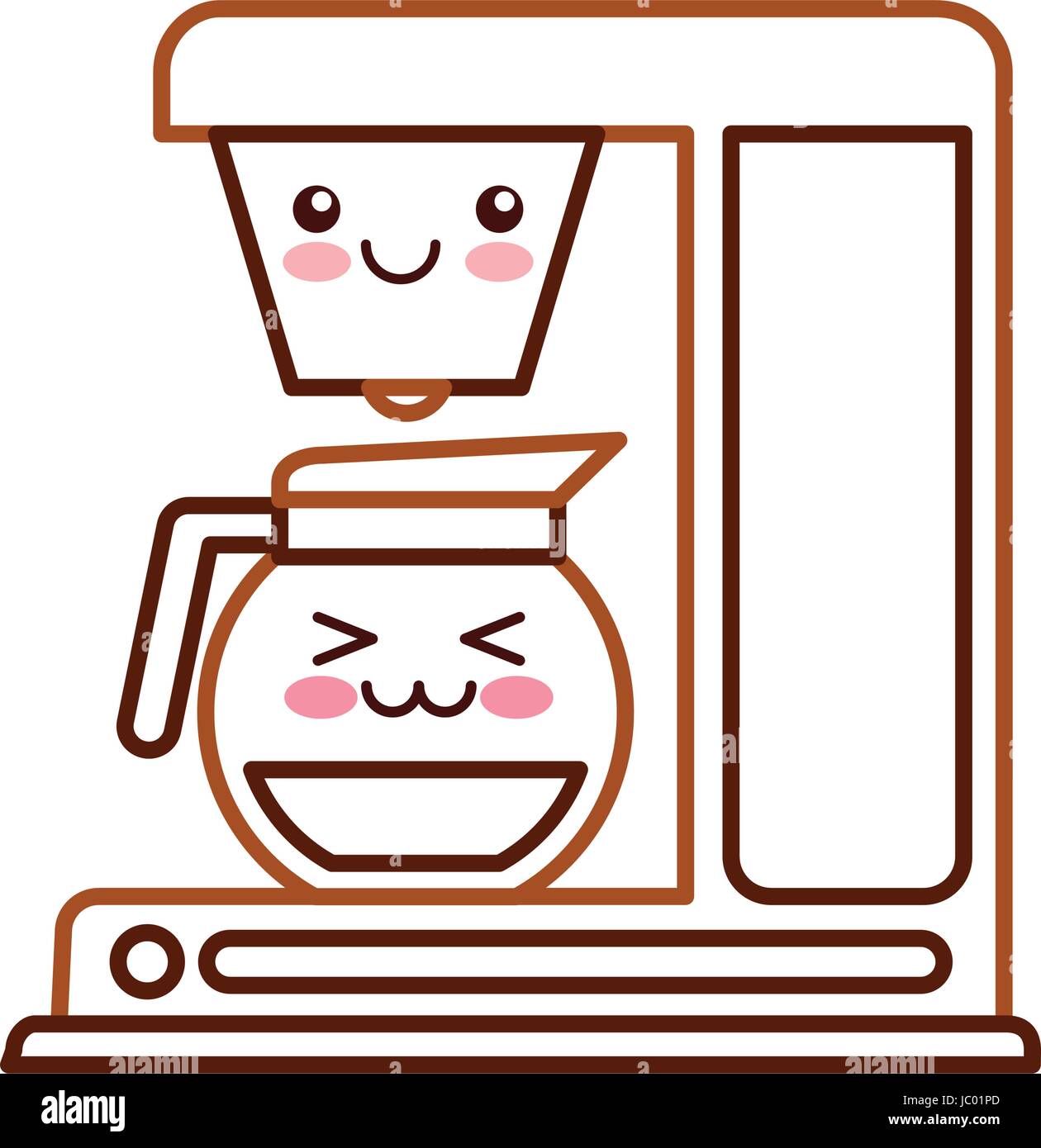 coffee machine kawaii character Stock Vector Image & Art - Alamy