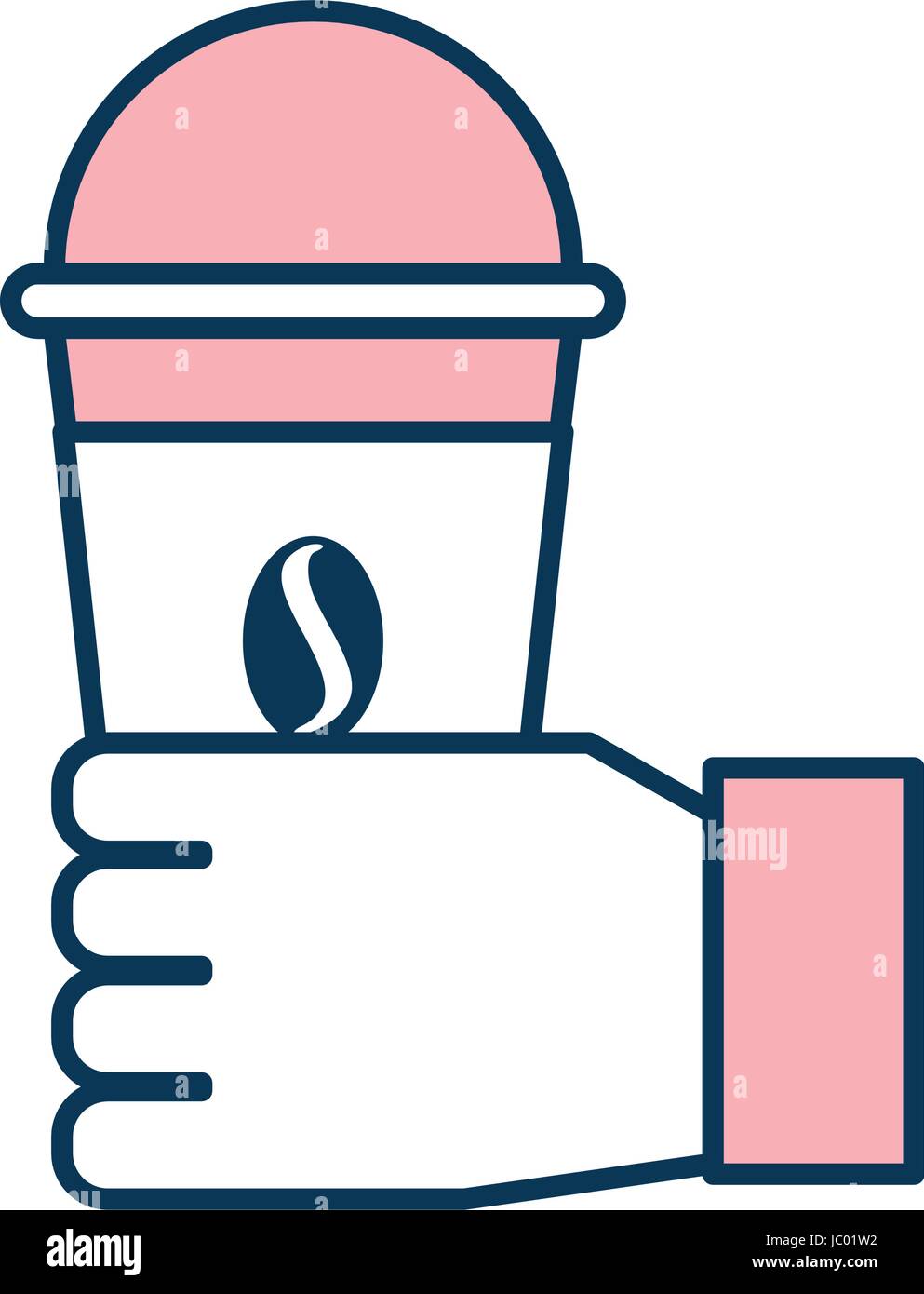 hand human with coffee plastic cup icon Stock Vector Image & Art - Alamy