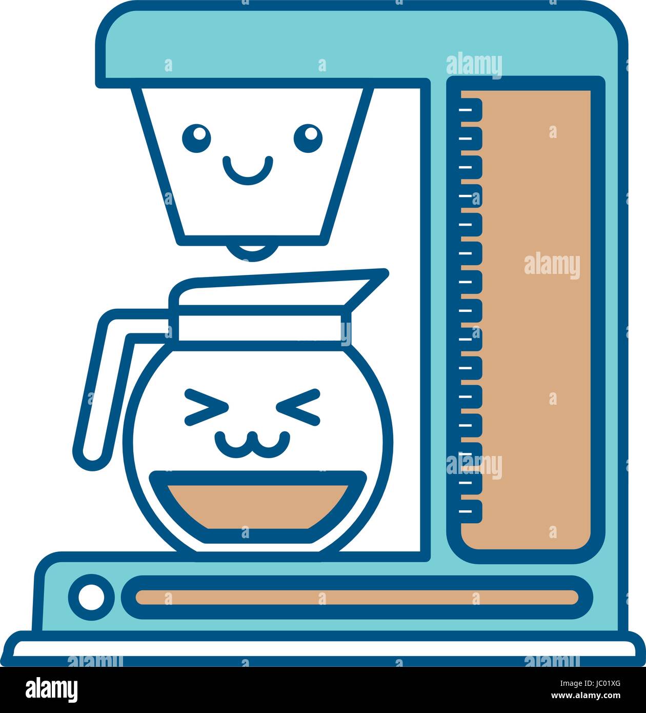 coffee machine kawaii character Stock Vector Image & Art - Alamy