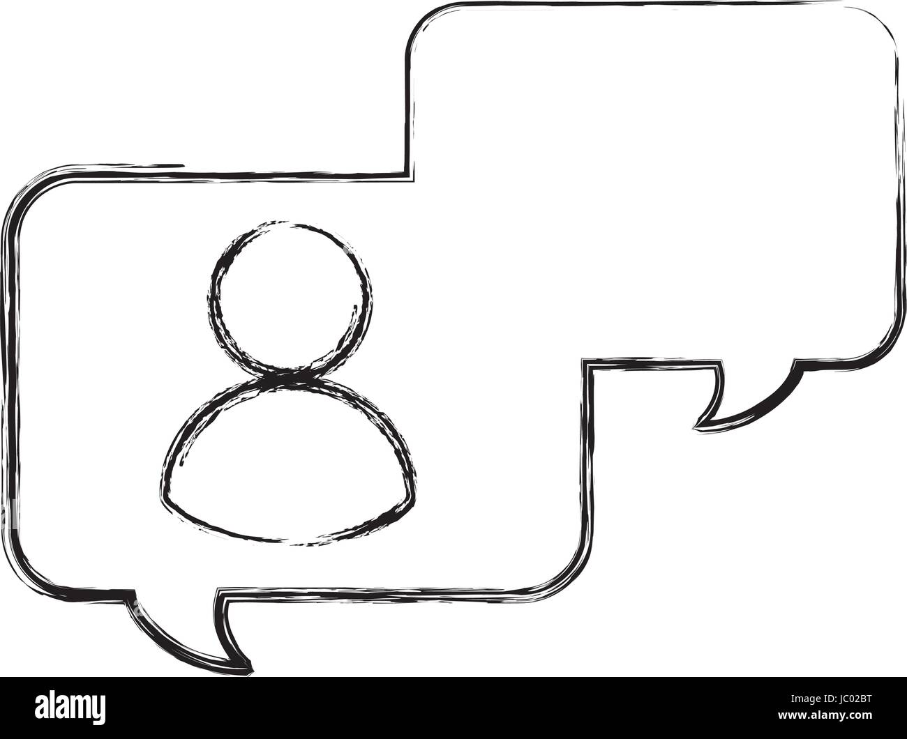 speech bubbles with avatar user Stock Vector Image & Art - Alamy