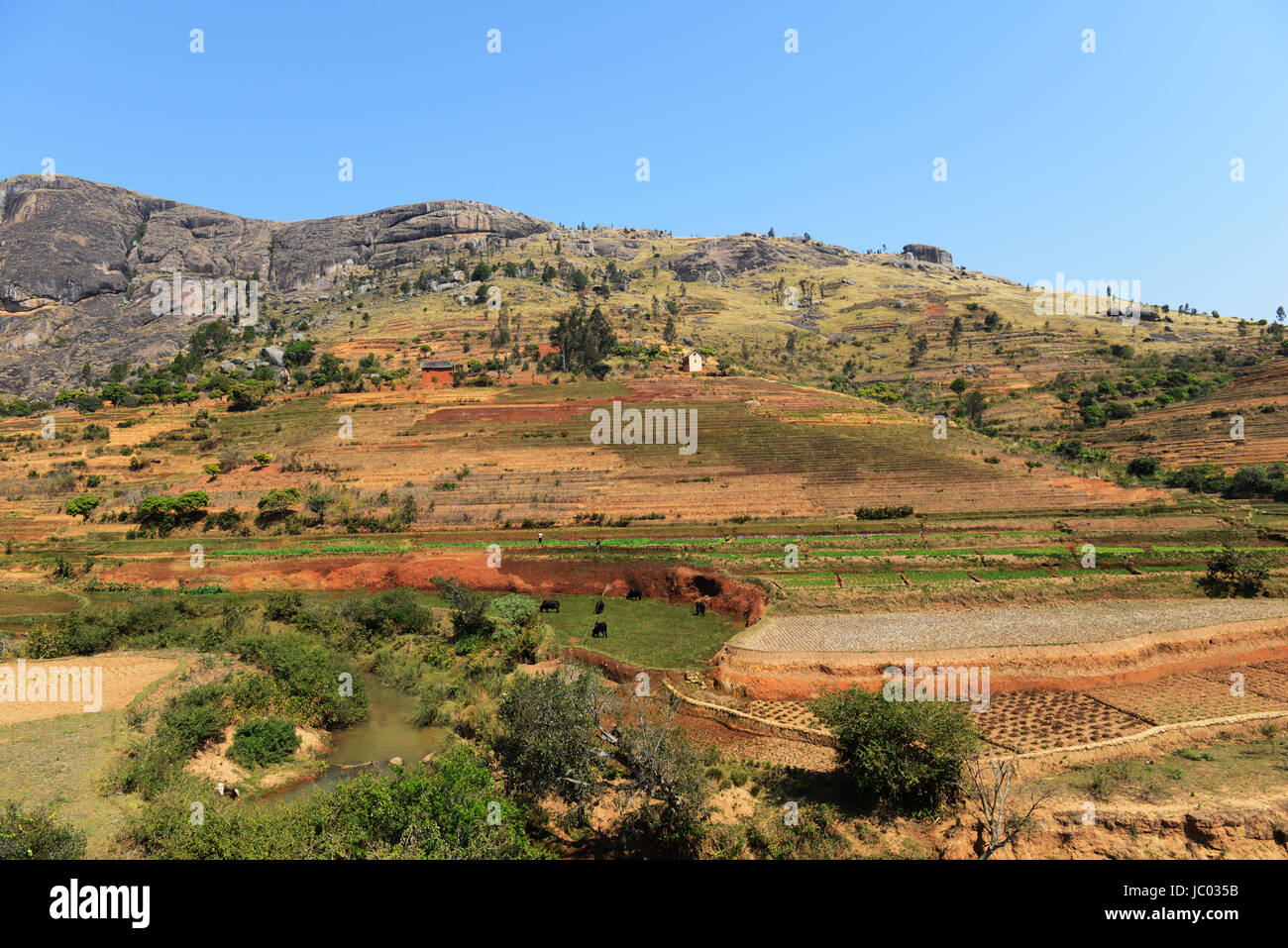 Rural landscape in central Madagascar Stock Photo - Alamy