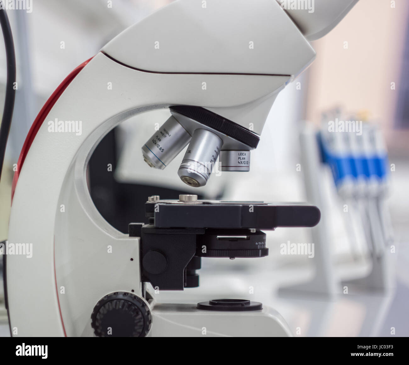 Modern electronic microscope in biotechnology forensic laboratory Stock ...