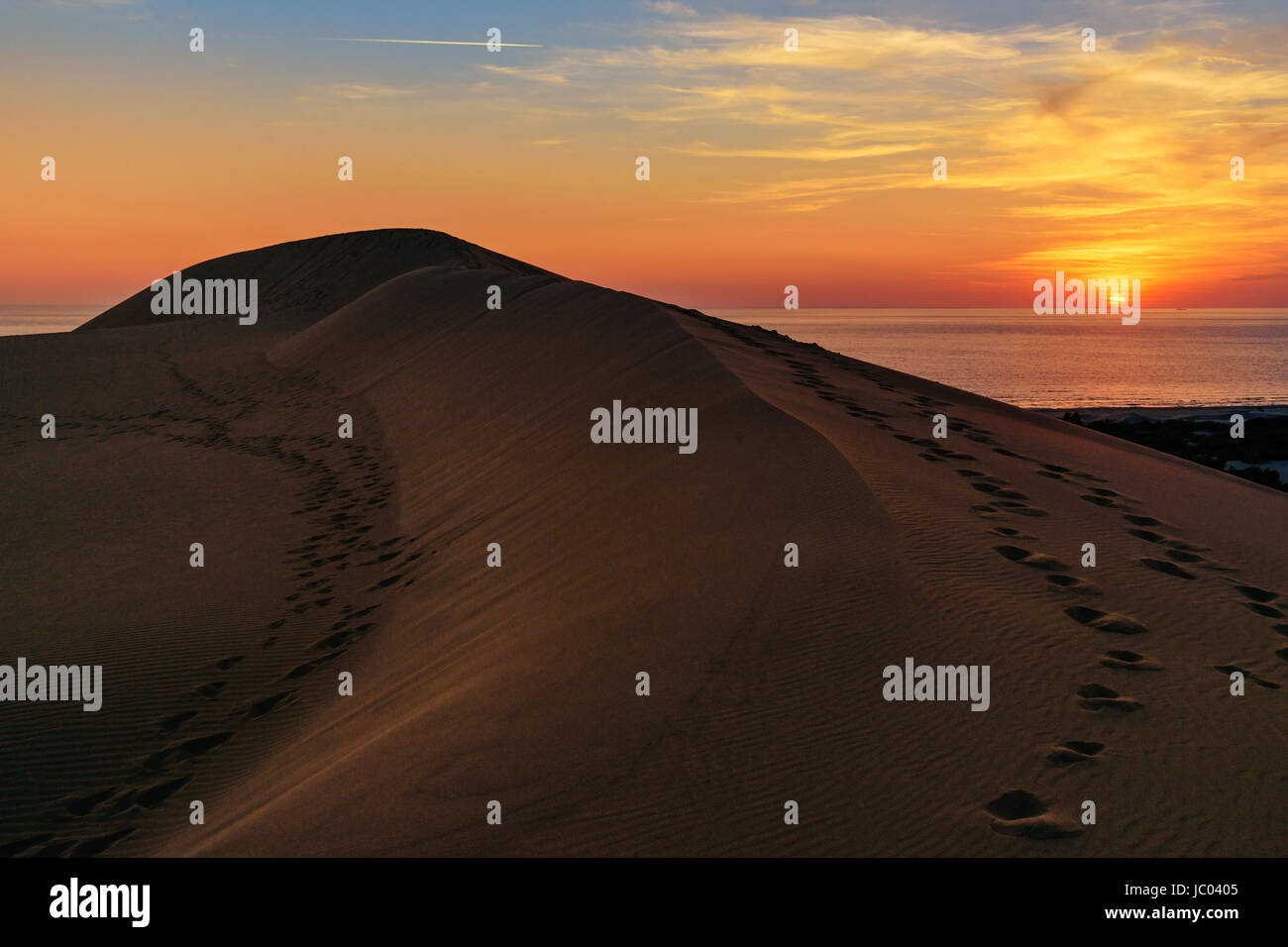 White Sand dunes on Patara beach at sunset. Antalya Province. Turkey ...