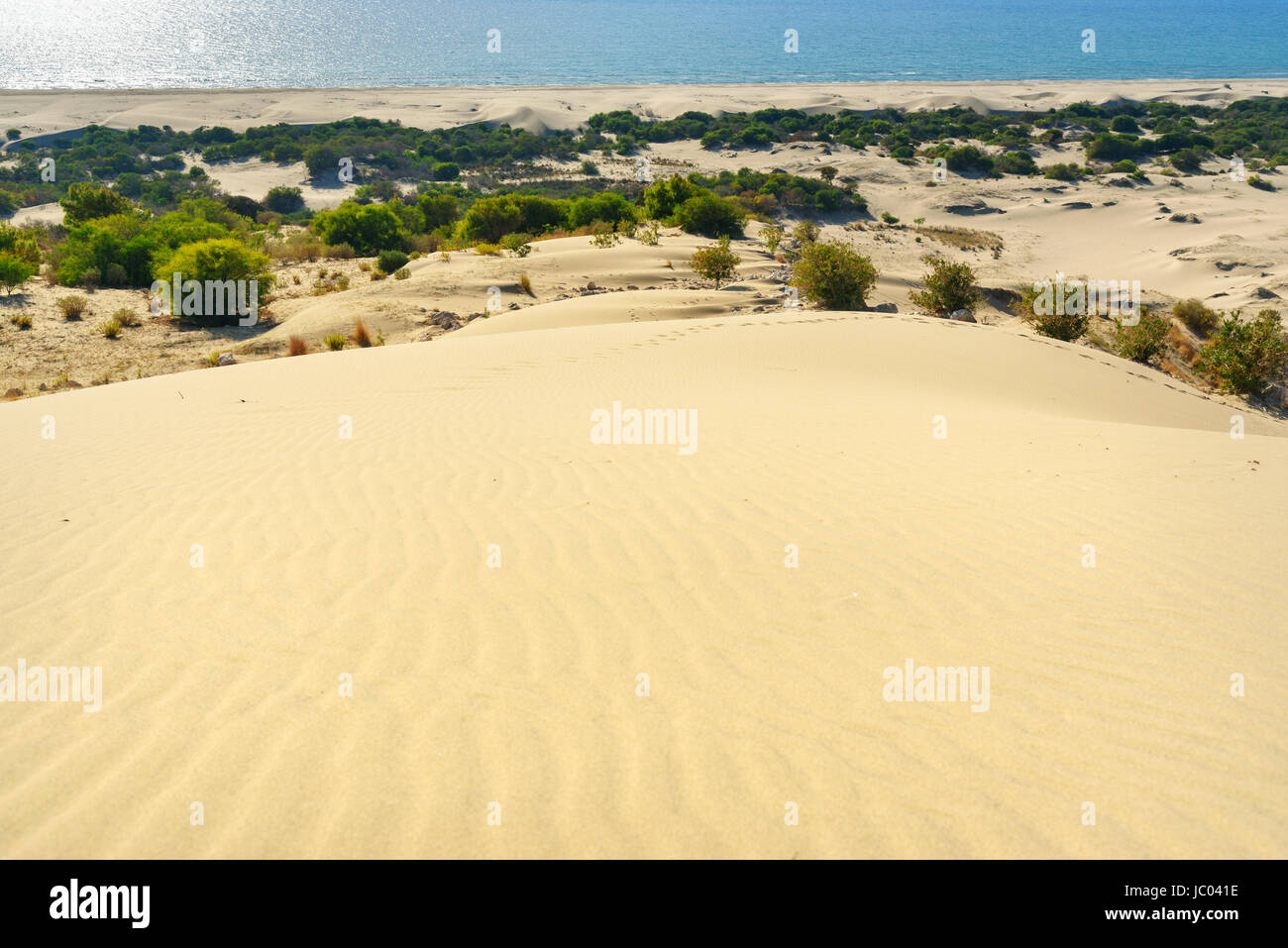 White Sand dunes on Patara beach. Antalya Province. Turkey Stock Photo ...