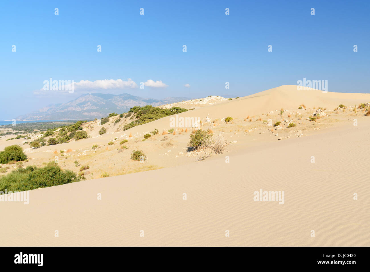White Sand dunes on Patara beach. Antalya Province. Turkey Stock Photo ...