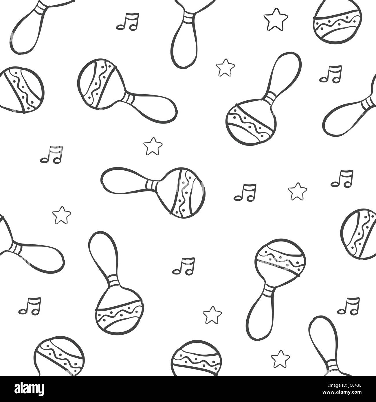 Collection of musical instrument pattern vector art Stock Vector Image ...
