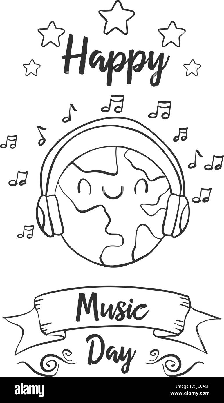 Happy music day vector art collection stock Stock Vector Image & Art ...