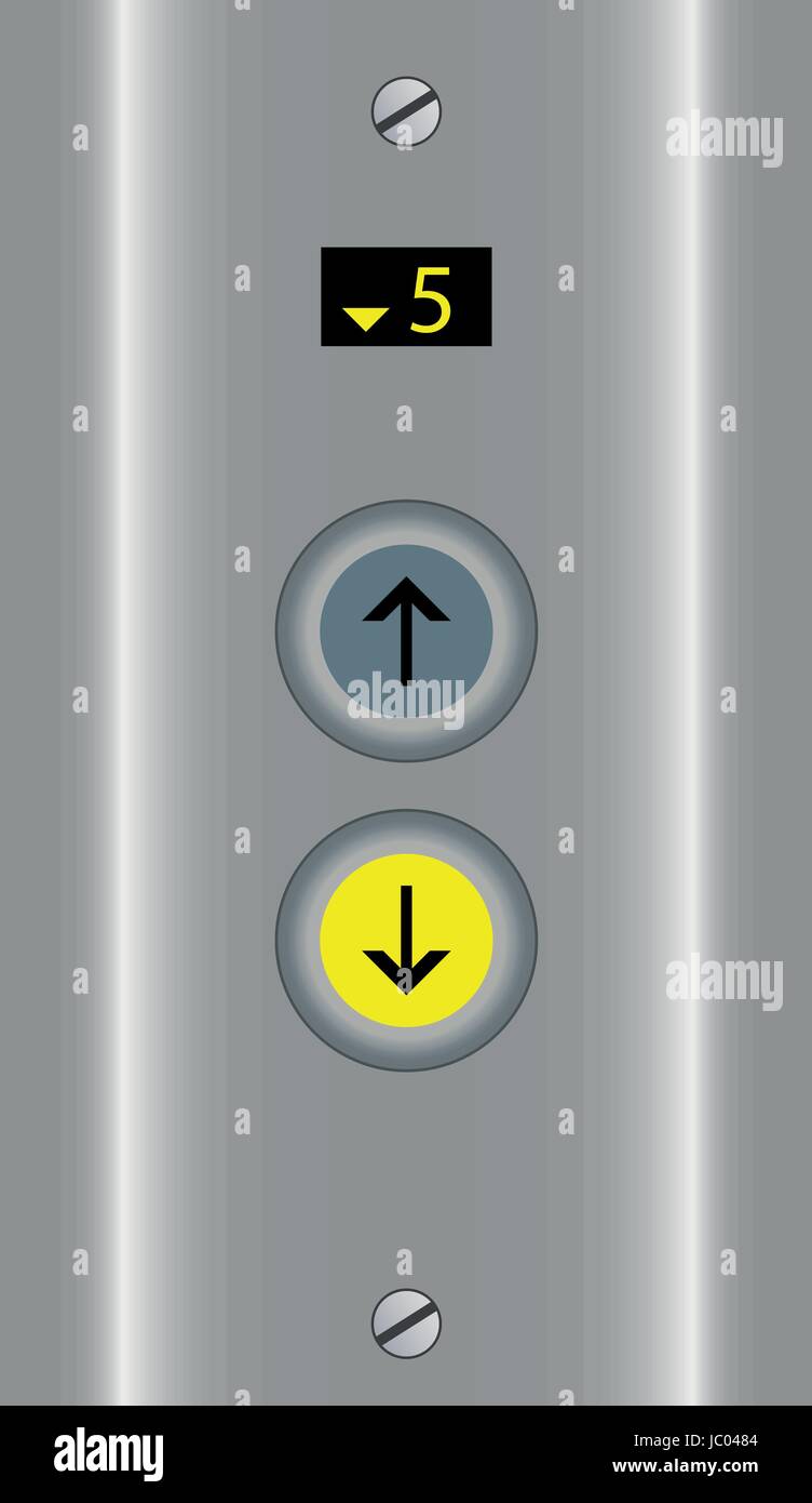 Elevator Button up and down direction Vector illustration Stock Vector ...