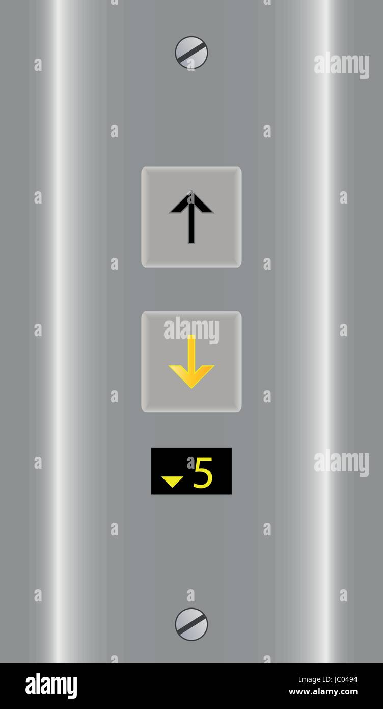 Elevator Button up and down direction Vector illustration Stock Vector ...