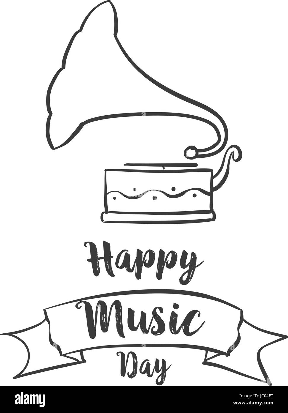 Doodle of music day celebration vector art Stock Vector Image & Art - Alamy