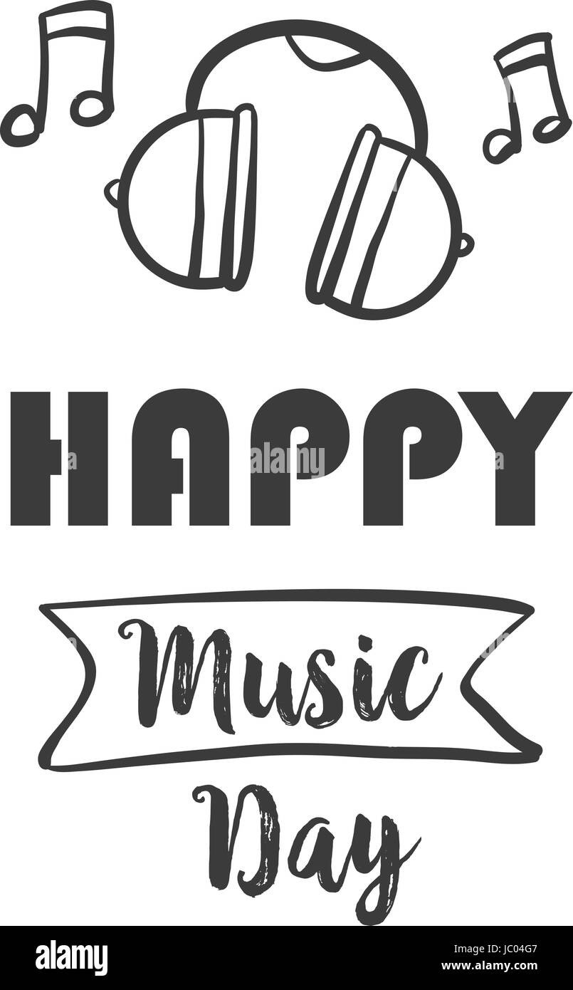 Happy music day vector illustration collection stock Stock Vector Image ...