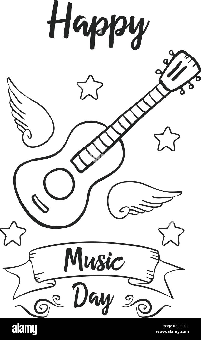 Background music day hand draw collection vector art Stock Vector Image ...