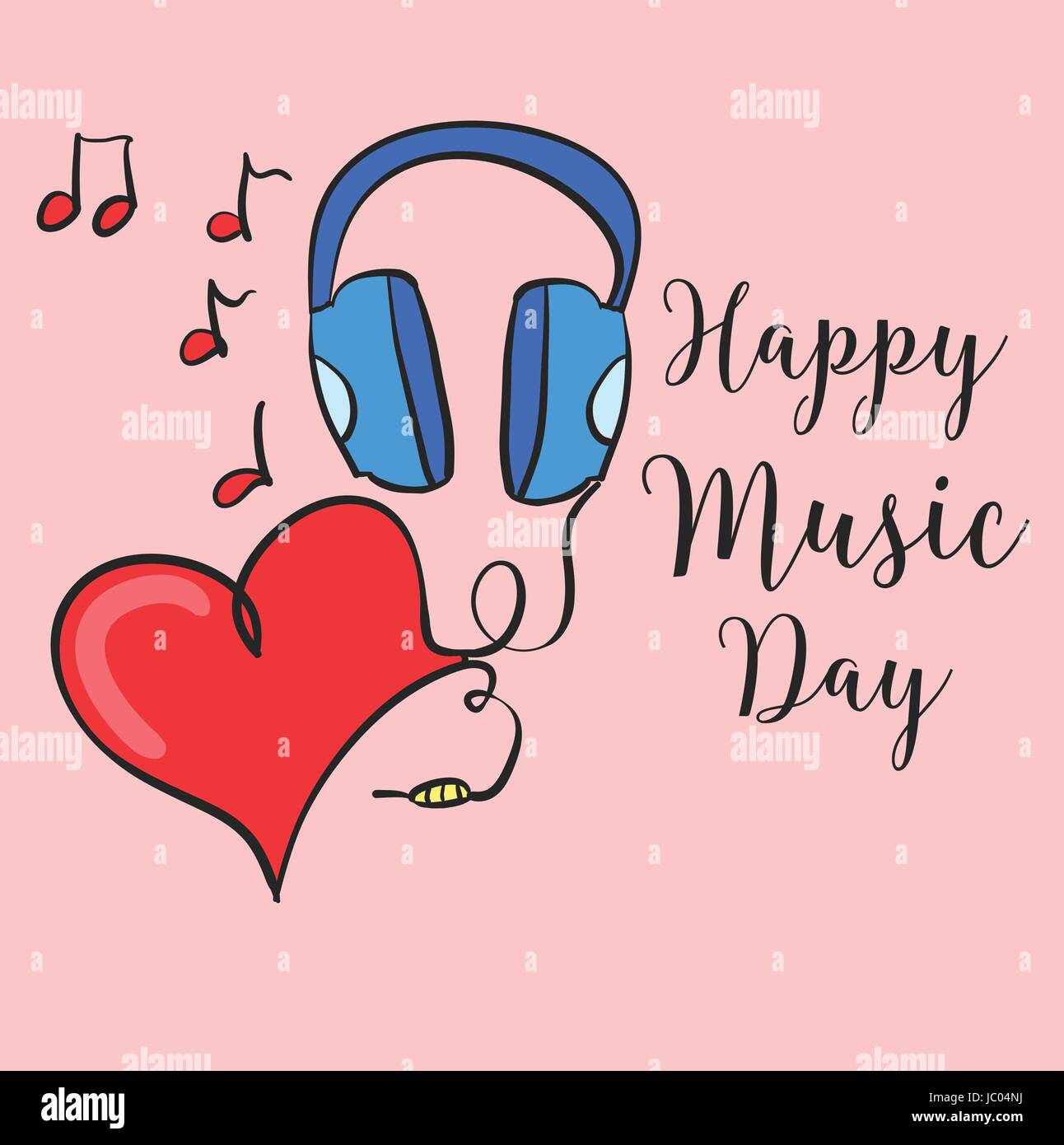 Happy music day card style vector illustration Stock Vector Image & Art ...