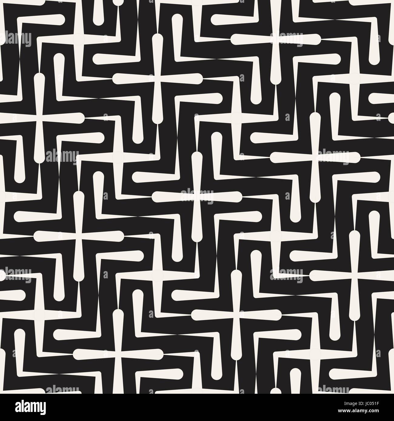Vector seamless cross tiling pattern. Modern stylish geometric lattice ...