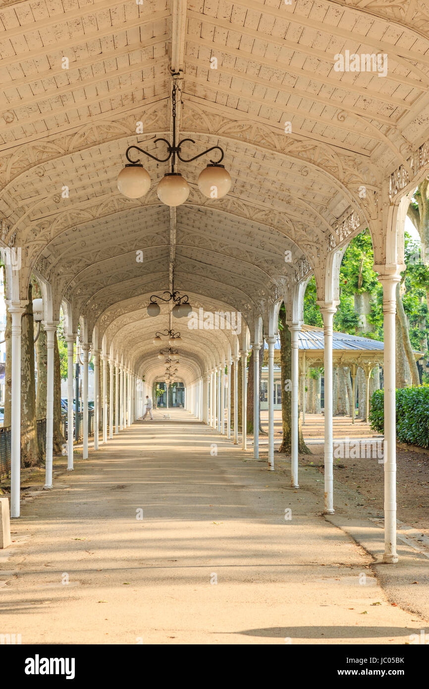 France, Allier (03), Vichy, passage couvert du Parc des Sources depuis ...