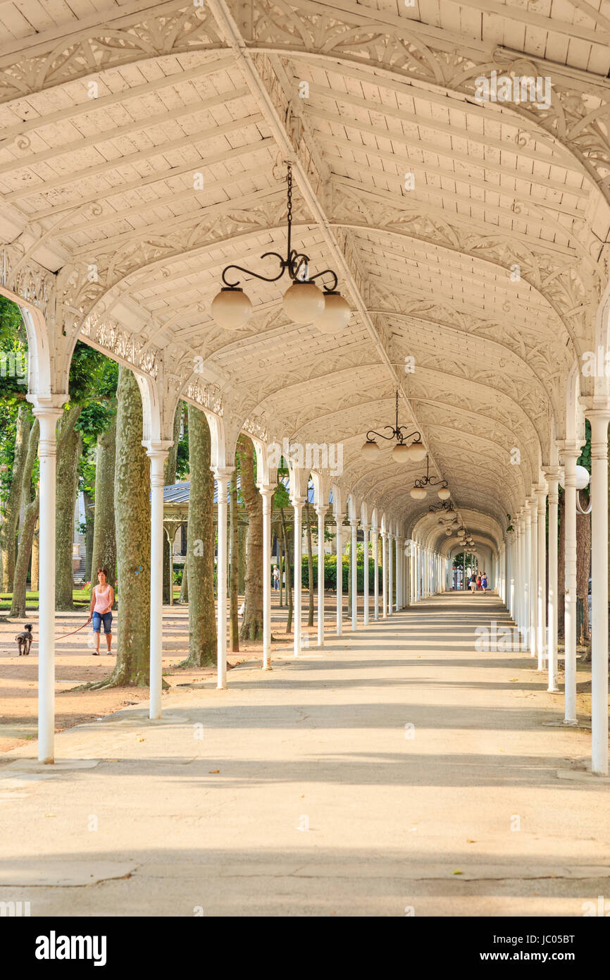 France, Allier (03), Vichy, passage couvert du Parc des Sources depuis ...